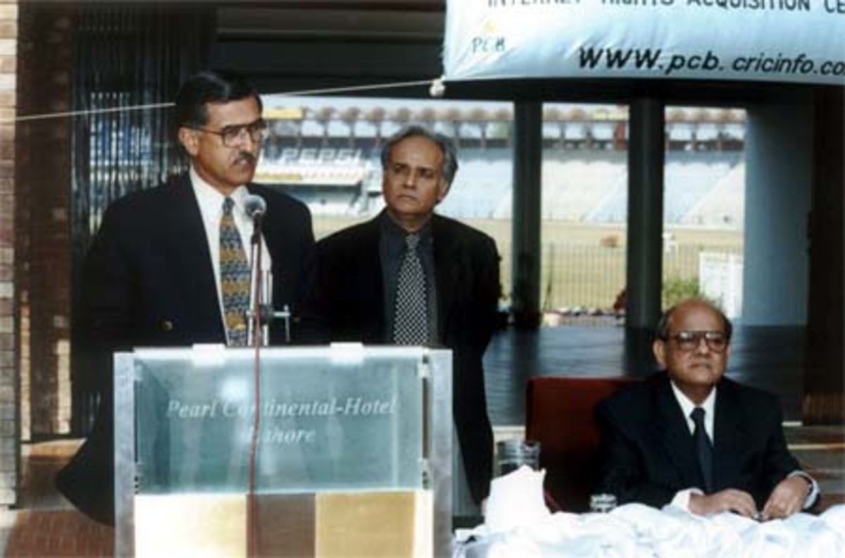 Brig Munawar A Rana Director PCB during his address | ESPNcricinfo.com