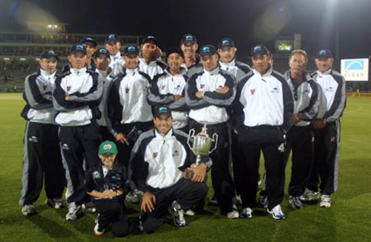 Astle is hugged by Fleming upon reaching his century | ESPNcricinfo.com