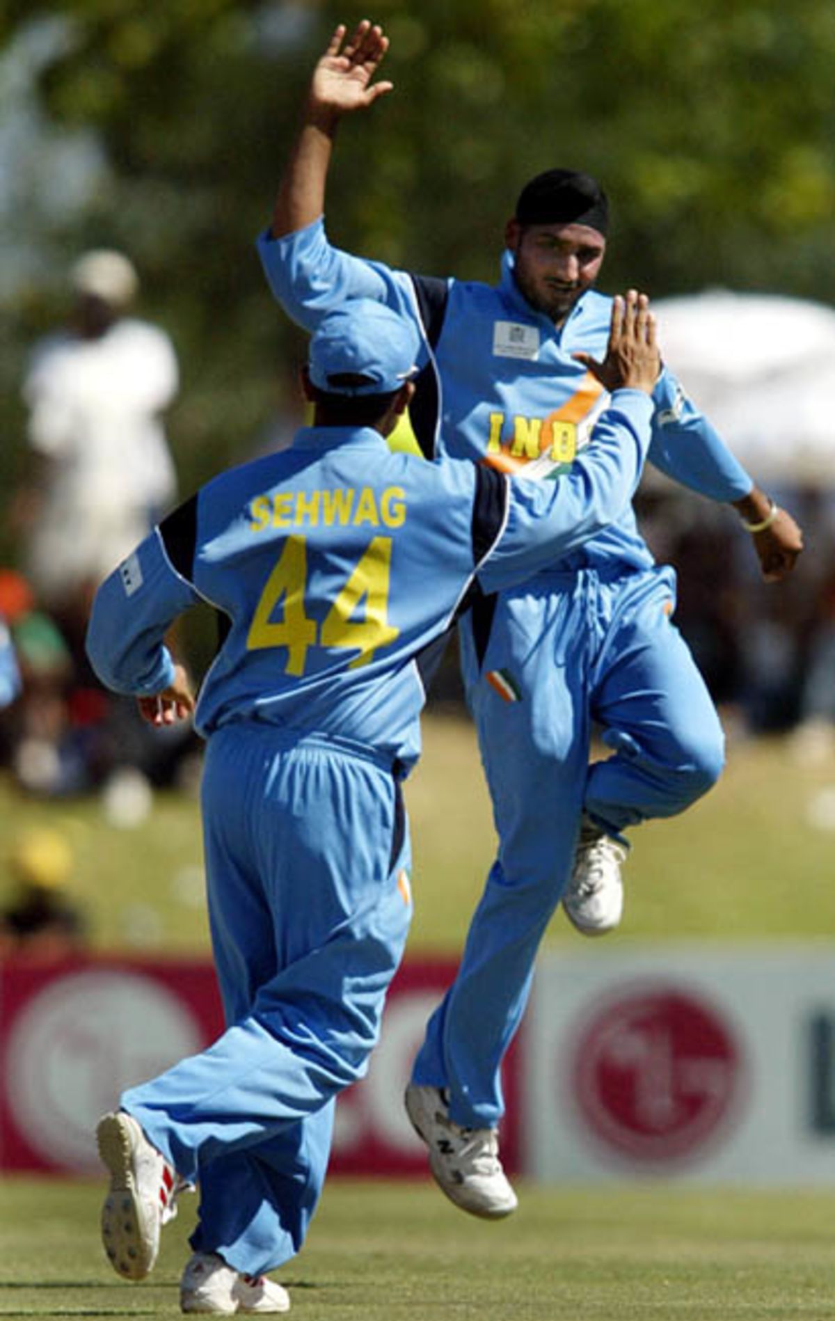 A delighted Harbhajan Singh celebrates at Paarl | ESPNcricinfo.com