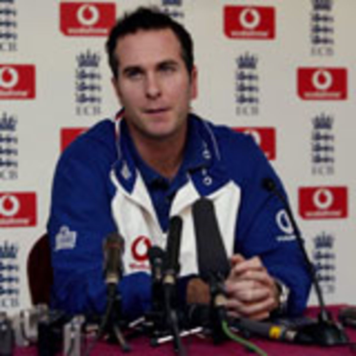 Michael Vaughan at a press conference | ESPNcricinfo.com