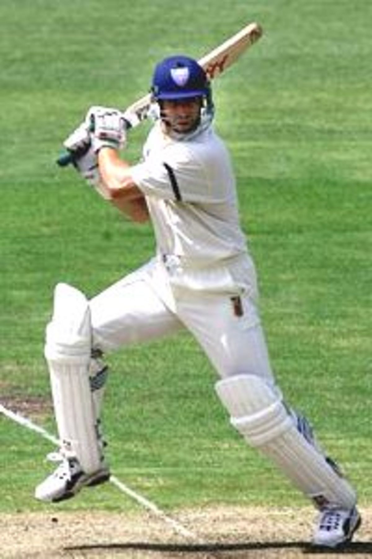 Michael Bevan plays a cut shot, New South Wales v Queensland, Pura Cup ...