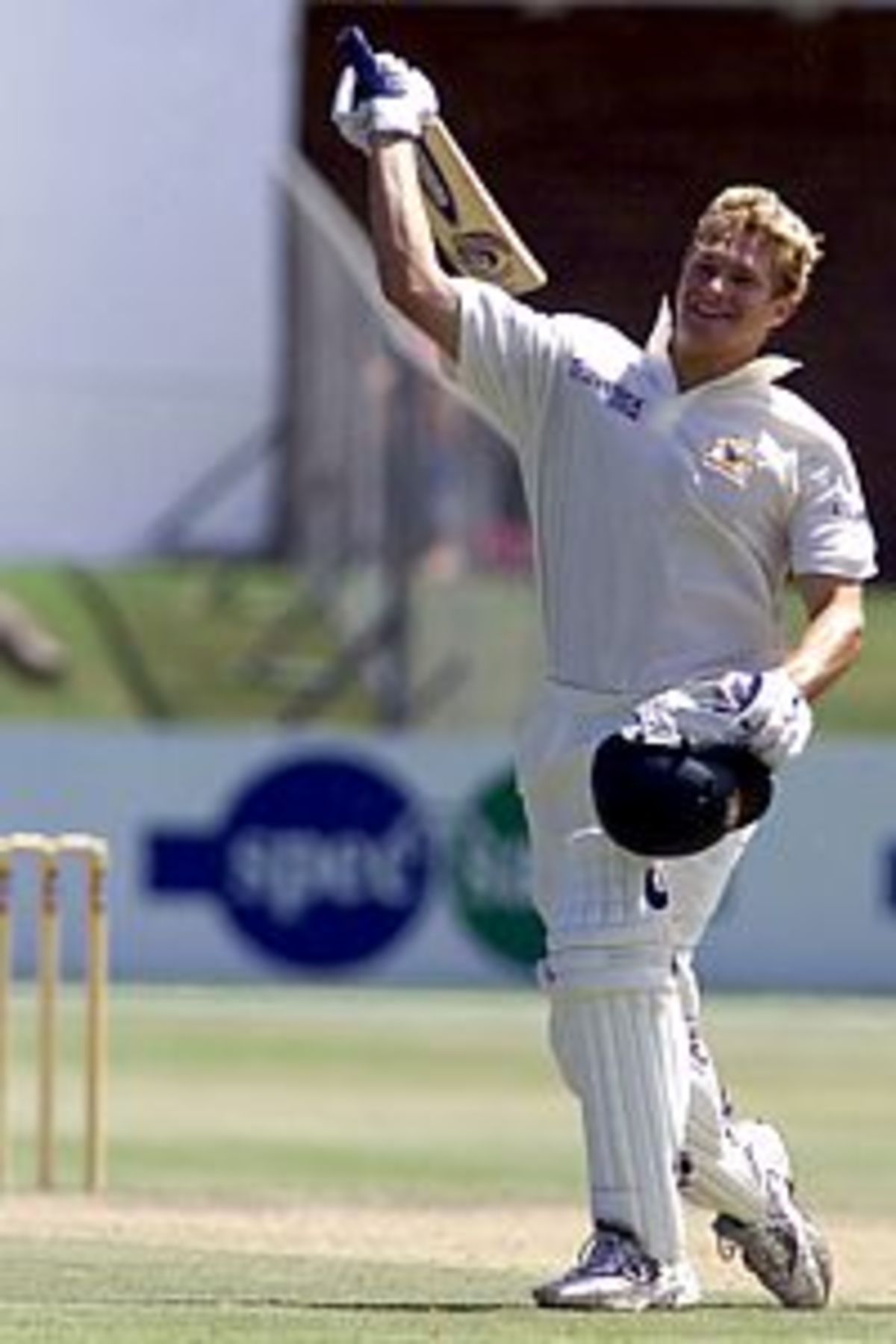 Watson celebrates his century, South Africa 'A' v Australians, 2001/02 ...