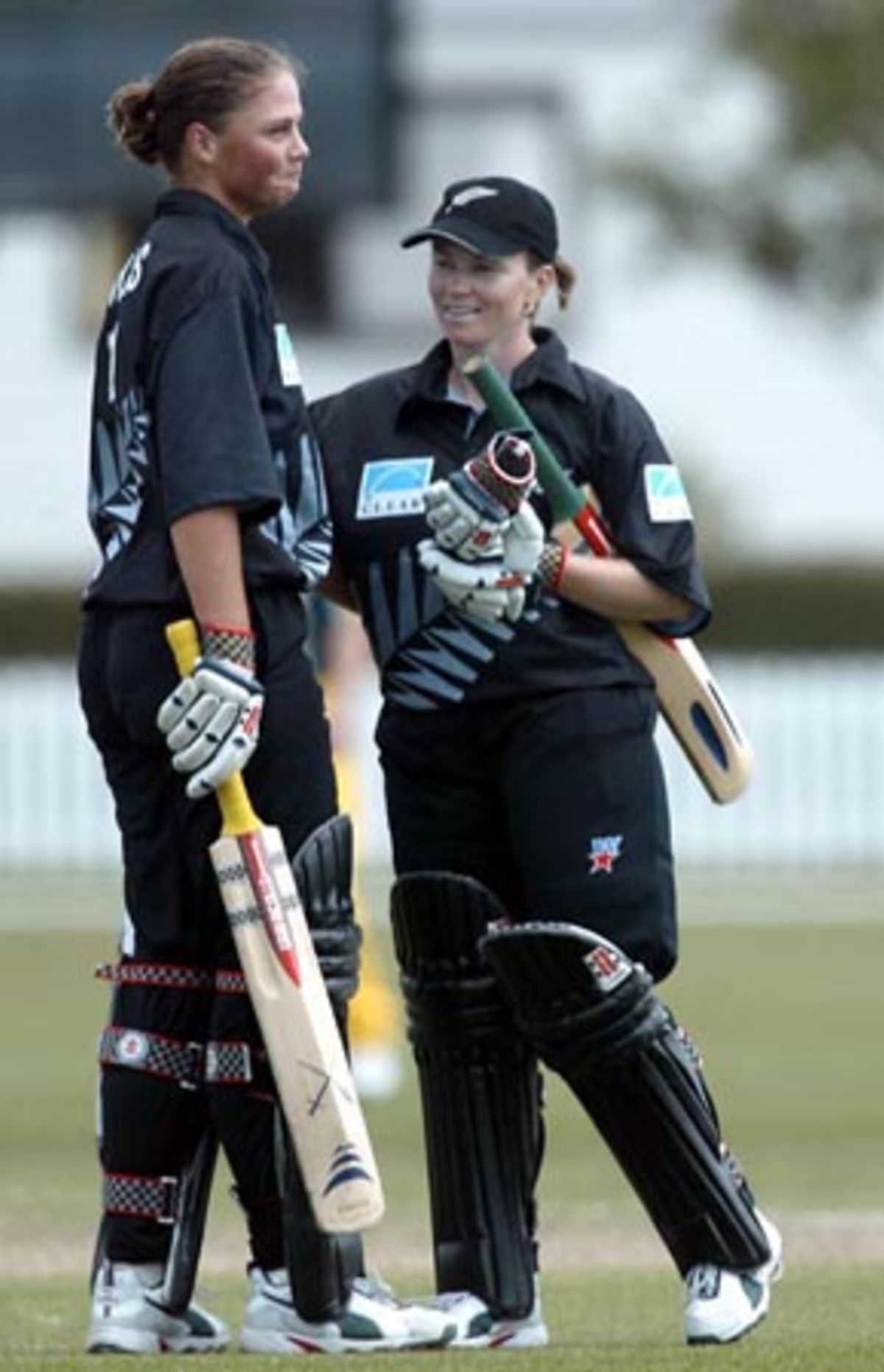 Rolls is congratulated by Drumm upon reaching her century. 3rd WODI ...