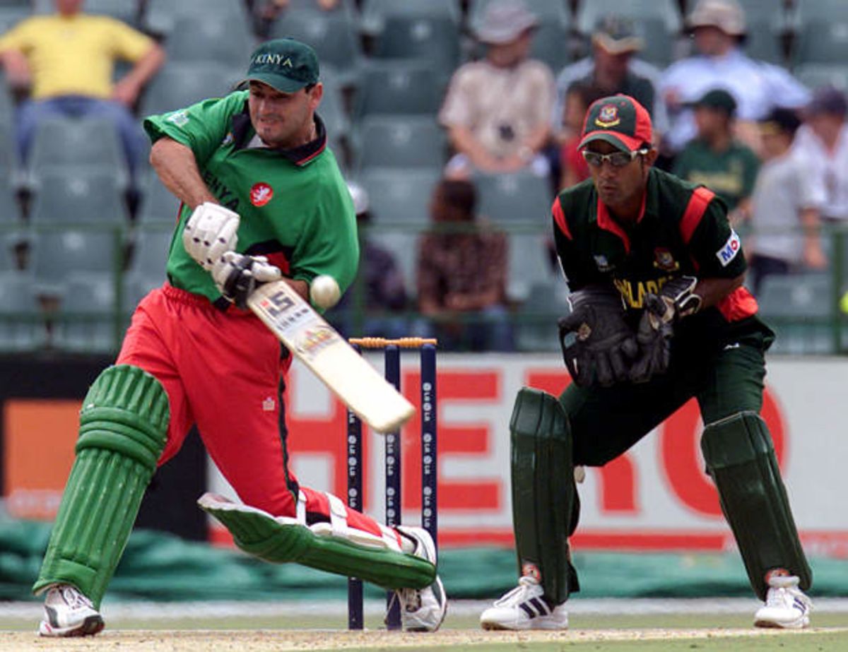 Maurice Odumbe celebrates his 50 against Bangladesh | ESPNcricinfo.com