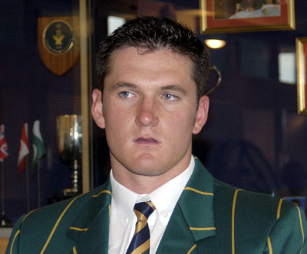 New SA captain Graeme Smith at a media briefing to announce his ...