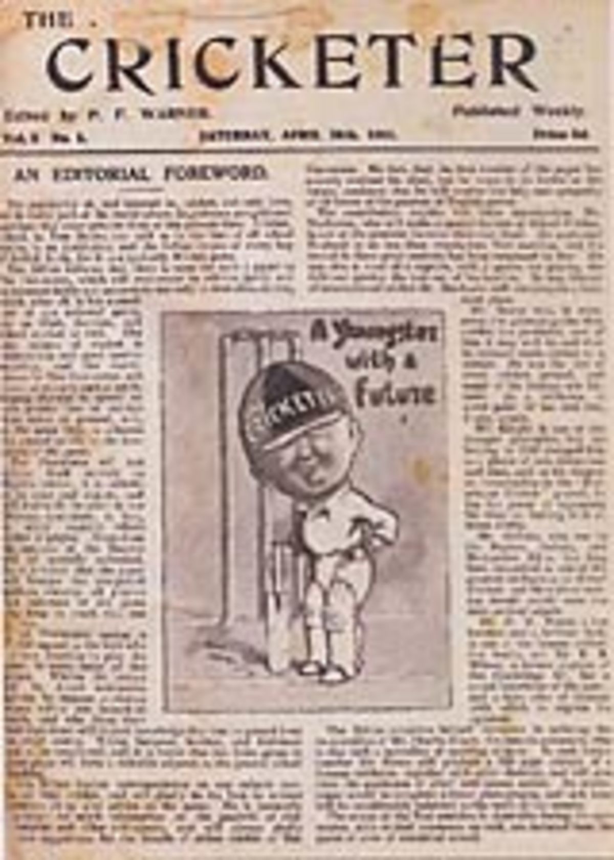 The Cricketer first edition front page | ESPNcricinfo.com