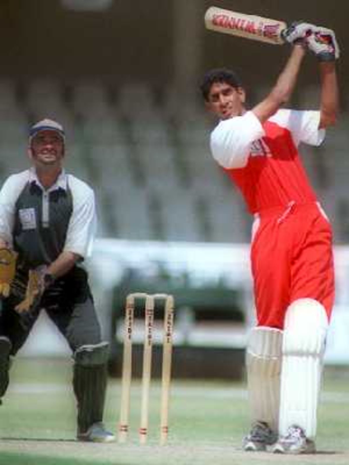 Wapda's Shabbir Ahmed plays a lofted shot towards long-off ...