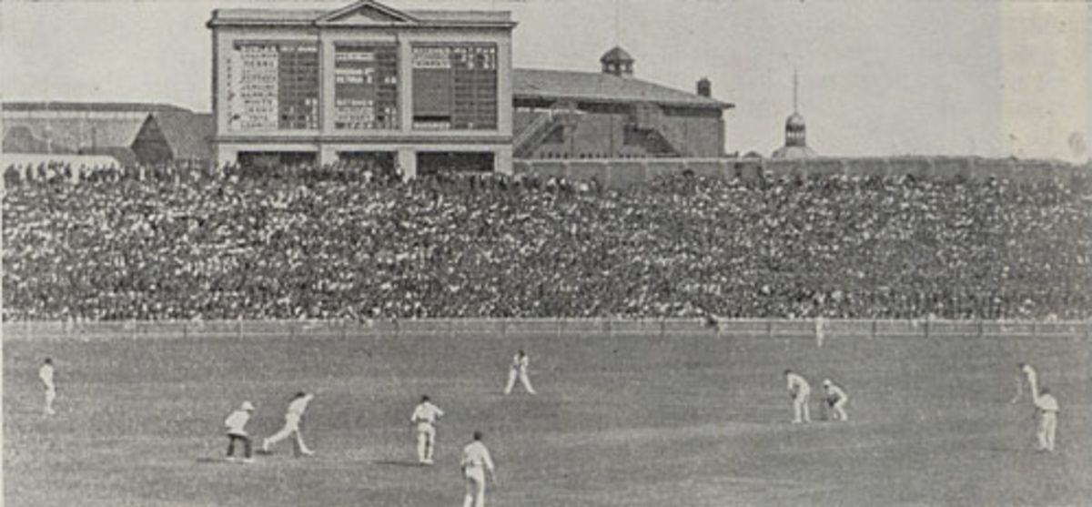 Maurice Tate bowling to 'Stork' Hendry, 2nd Test, 1928-29 ...
