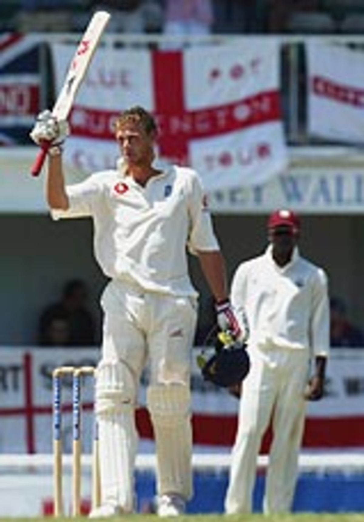 Andrew Flintoff celebrates his third Test century | ESPNcricinfo.com
