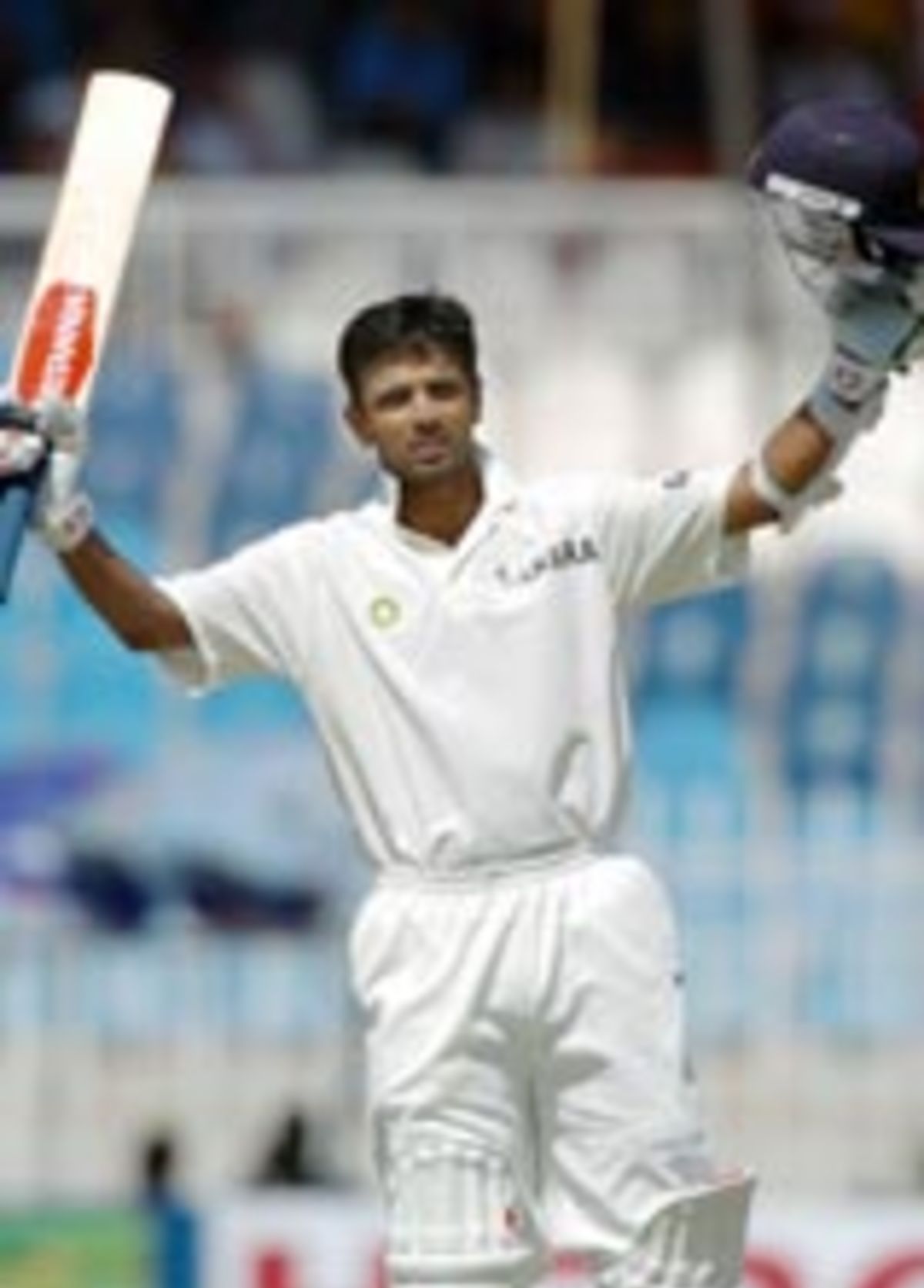 Rahul Dravid squeezes one on the off side on the way to his 270 ...
