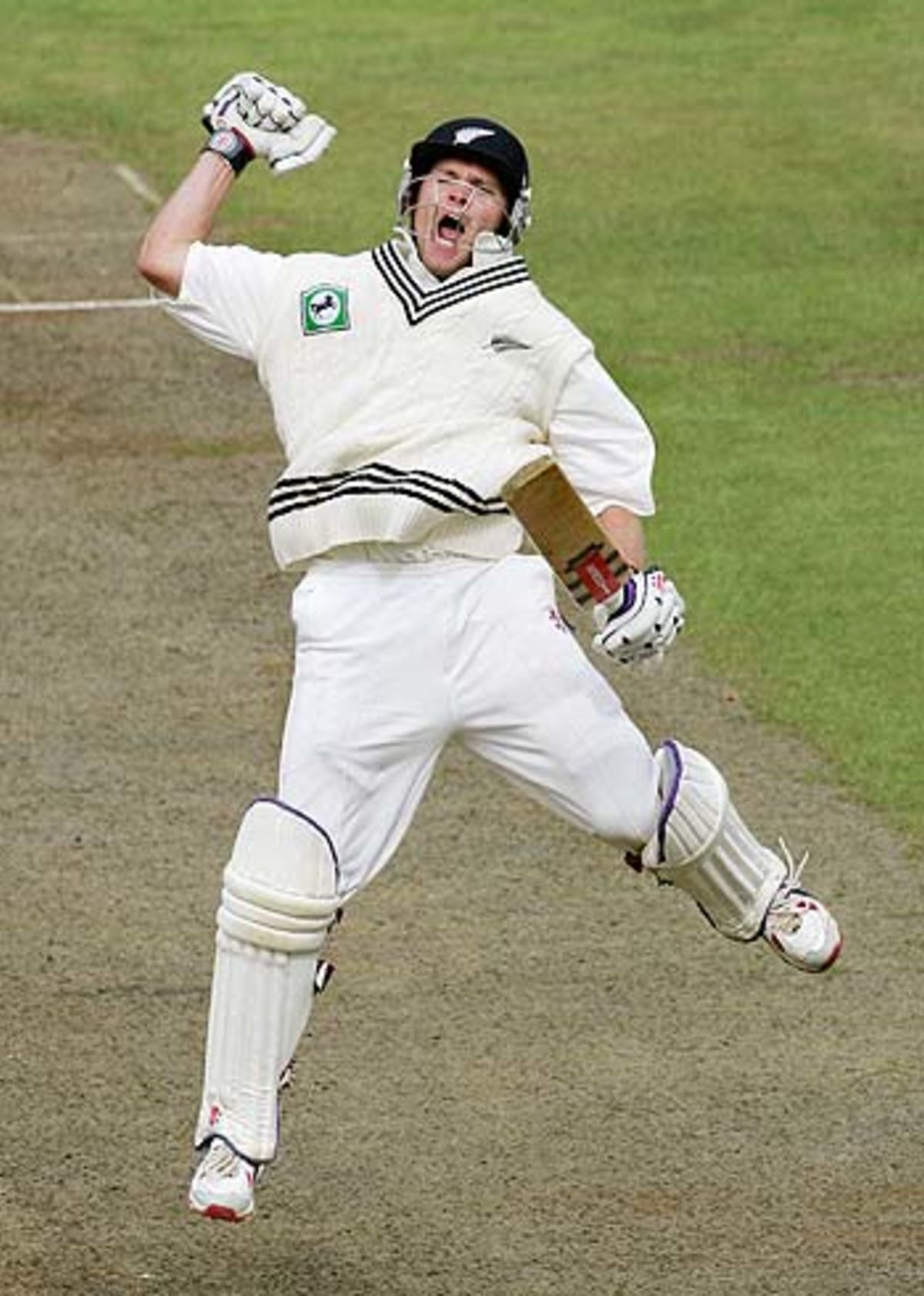 Lou Vincent raises his bat | ESPNcricinfo.com