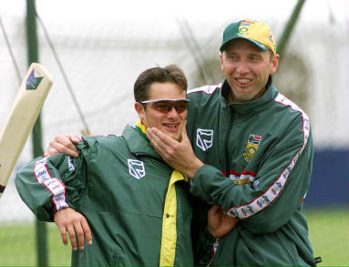 Mark Boucher and Allan Donald in light hearted mood during training at ...