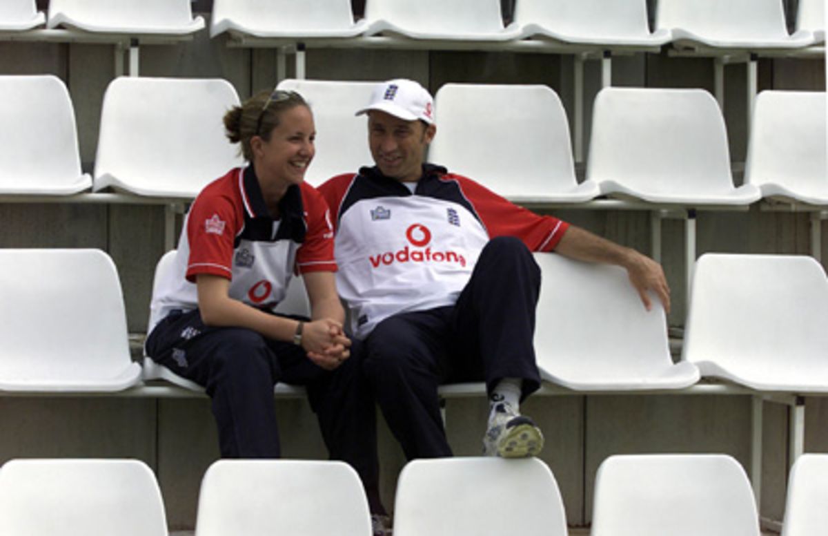 Stuart Priestley facing Usman Janjua in the opening overs ...