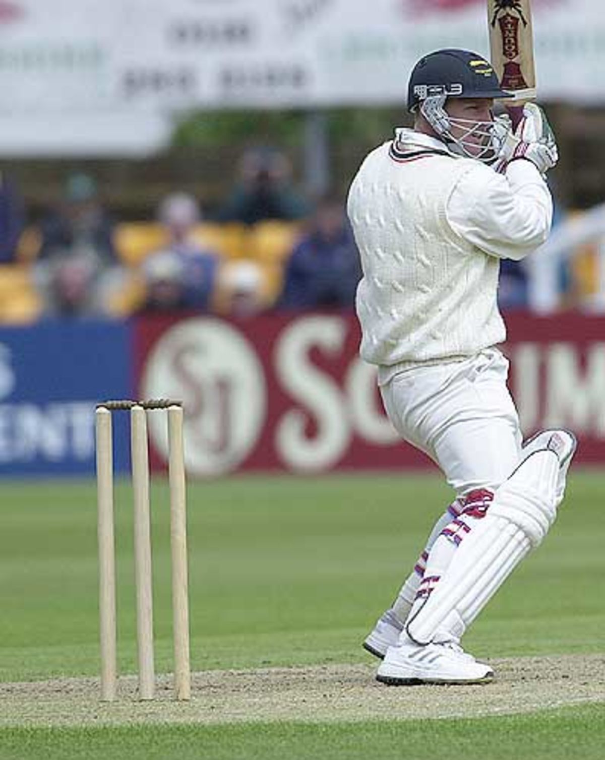 Darren Maddy cuts in his innings of 4 | ESPNcricinfo.com