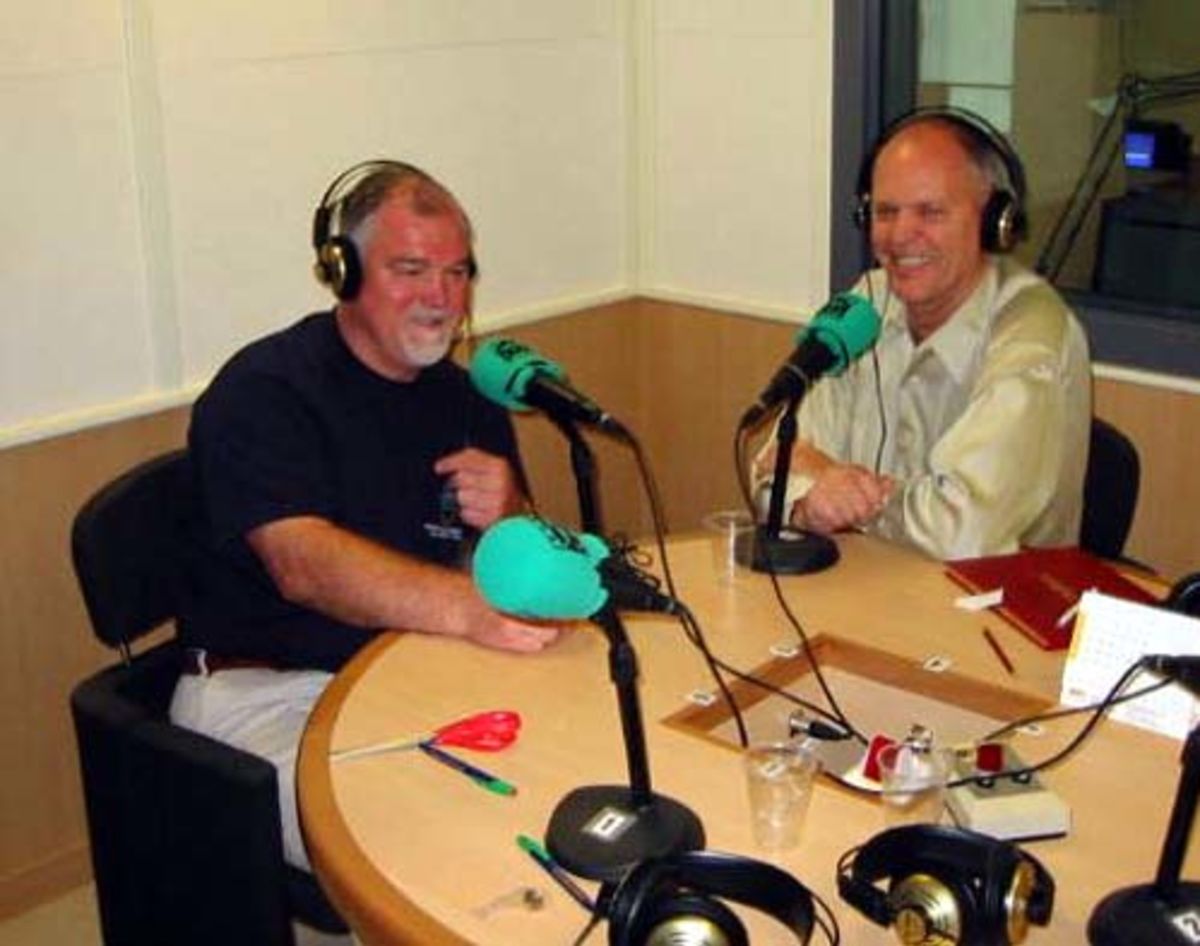Mike Gatting being interviewed for local radio in Spain | ESPNcricinfo.com