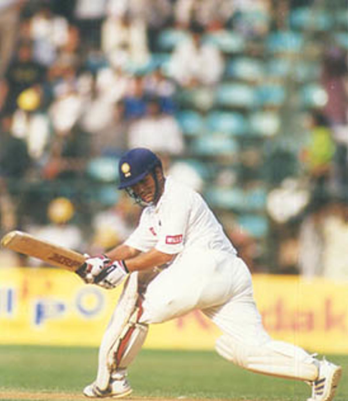 Sachin- Another nicely timed pull shot over the shoulders ...