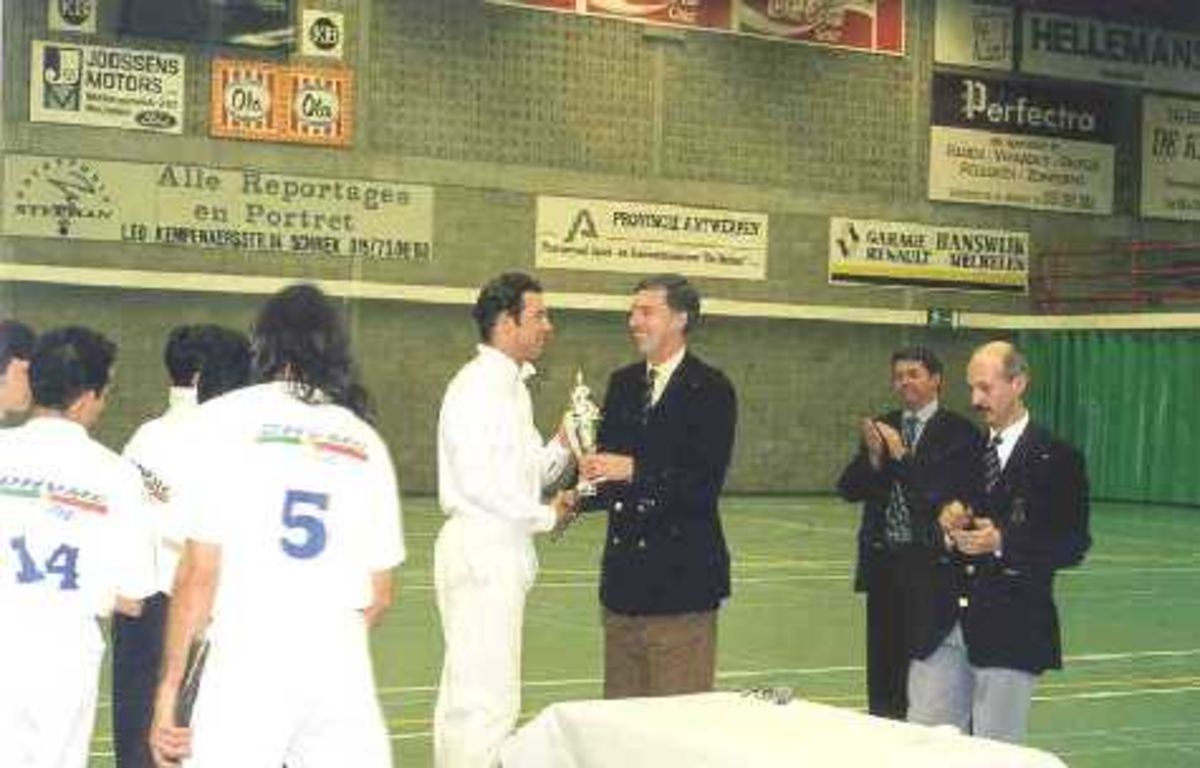Roger Knight of the MCC presents the Trophy to Portugal | ESPNcricinfo.com