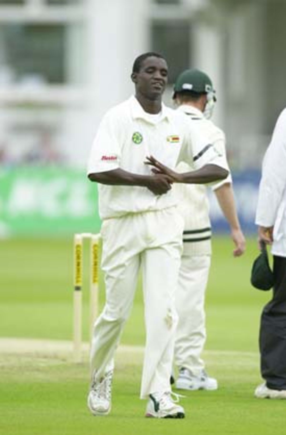 Pommie Mbangwa in his delivery stride at Trent Bridge 2000 ...