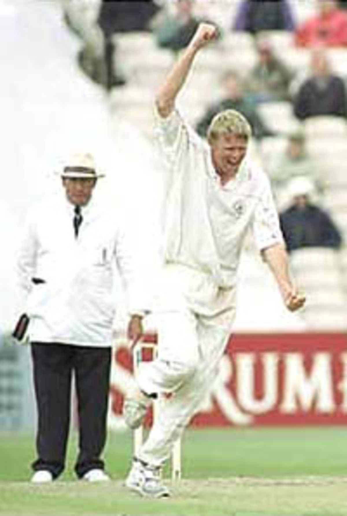Peter Martin celebrates the fall of a wicket | ESPNcricinfo.com