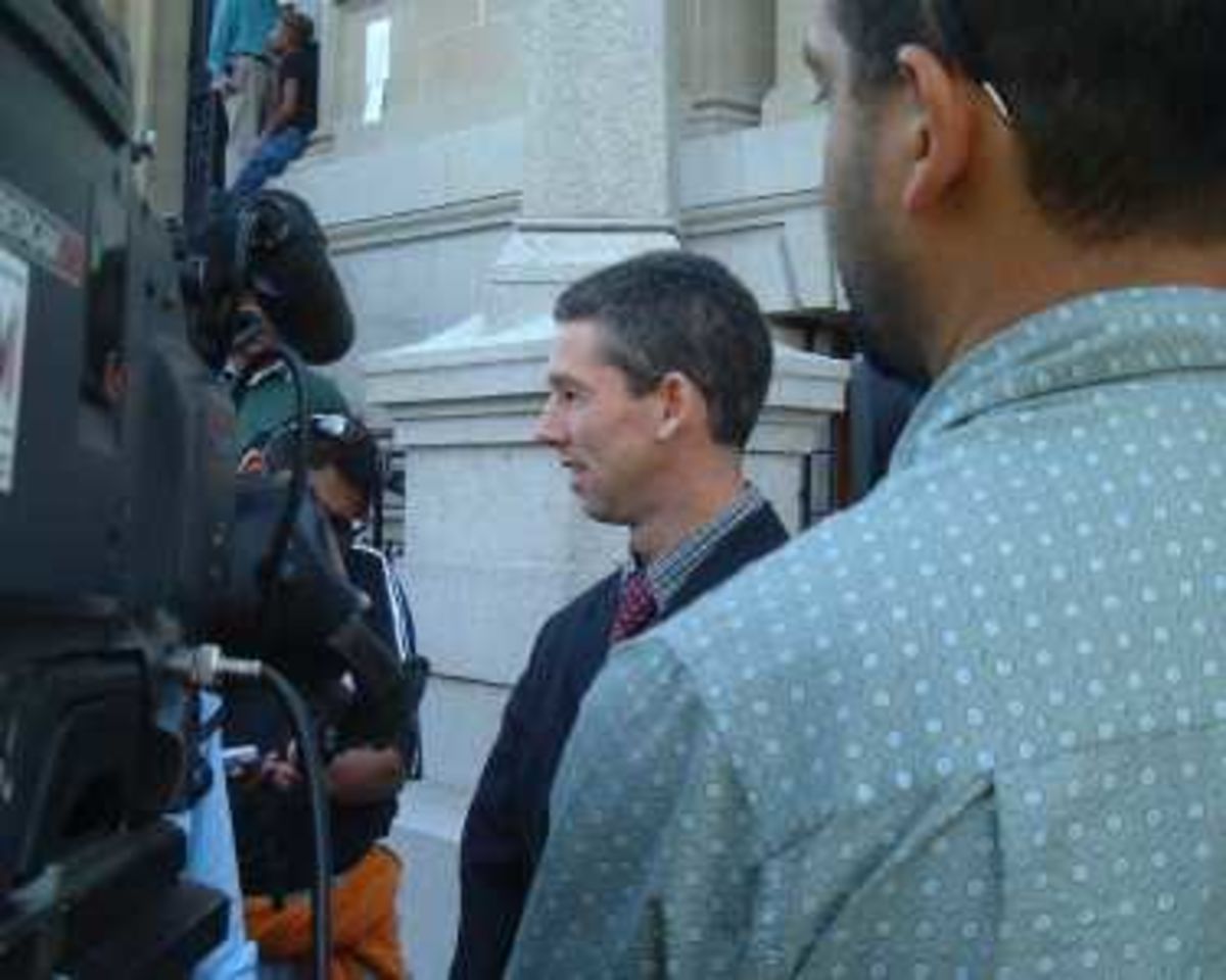 Derek Crookes after giving evidence at the King Commission, Thursday, 8 ...