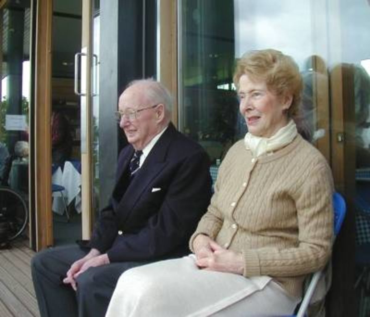 Former cricket chairman Charles Knott with wife, surveys the new set up ...