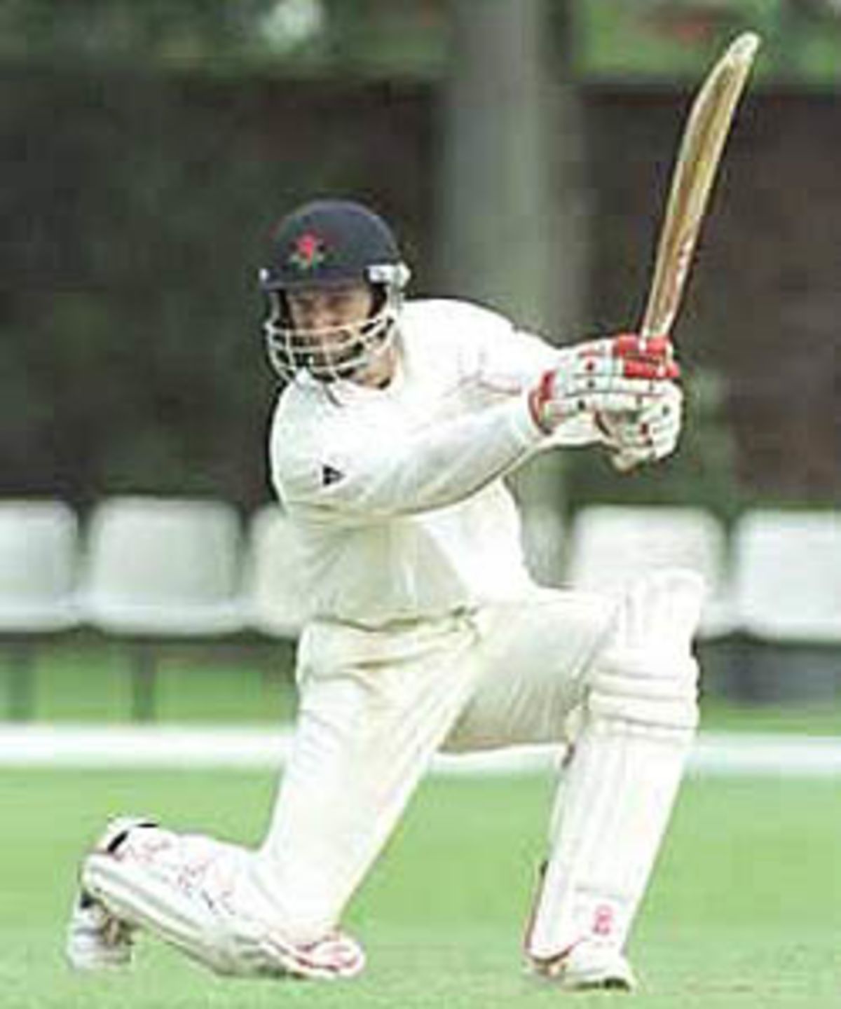 John Crawley plays on to the leg side | ESPNcricinfo.com
