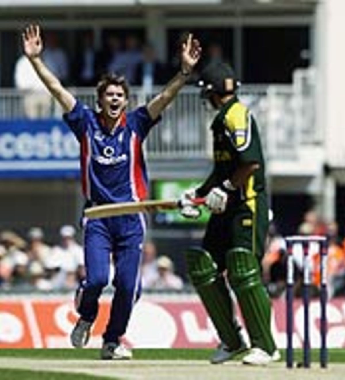 James Anderson celebrates, England v Pakistan, June 20, 2003 ...