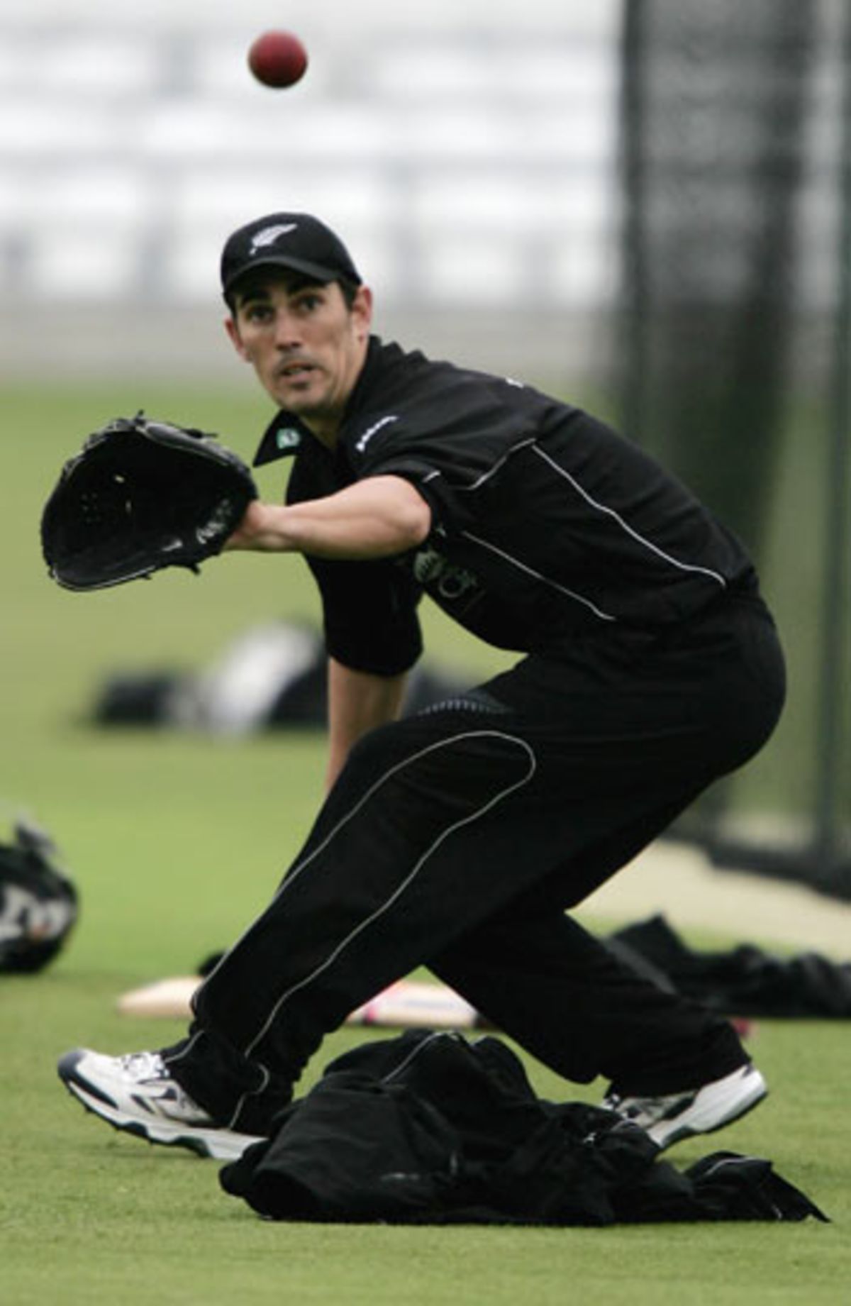 Matthew Sinclair in action during the nets session ahead of the 2nd ...