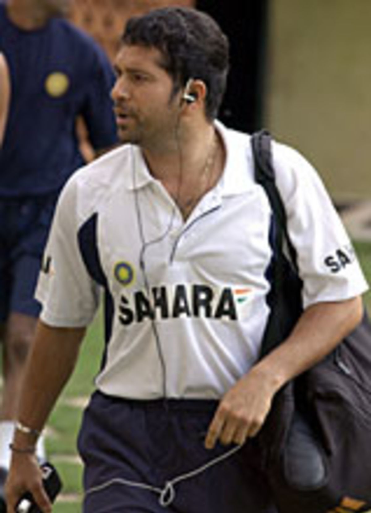 Sachin Tendulkar trains during the afternoon session of the second day ...