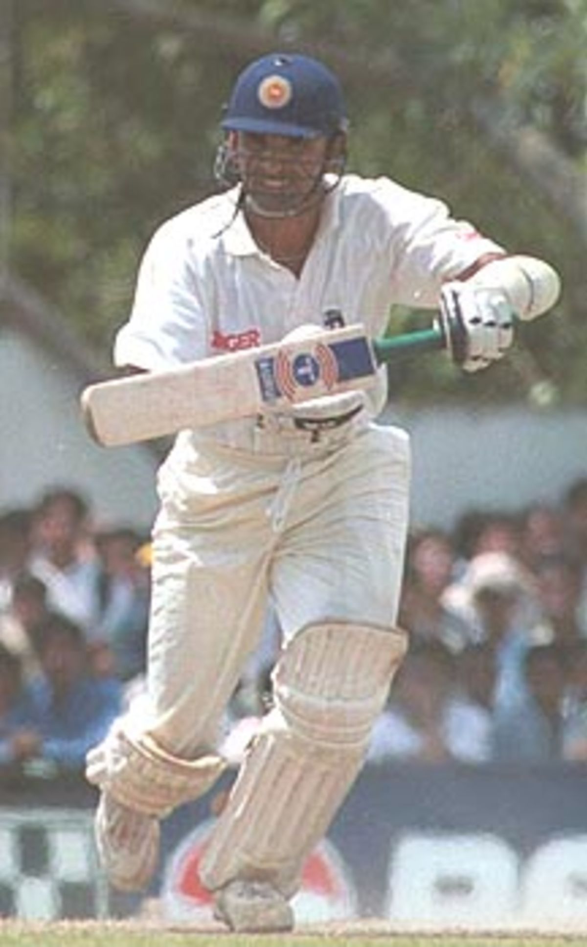 Marvan Atapattu playes a masterly straight drive on the way to an ...