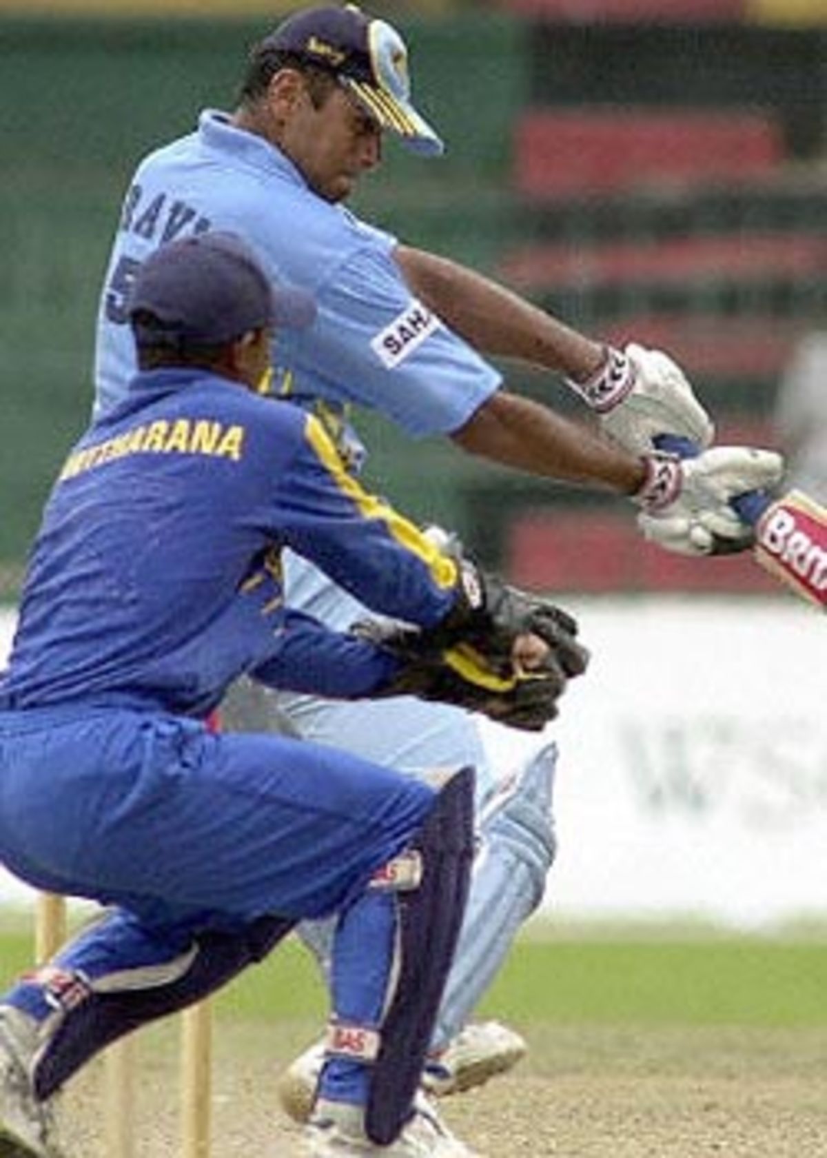 Amay Khurasiya plays all around a quick one from Vaas and departs for a ...