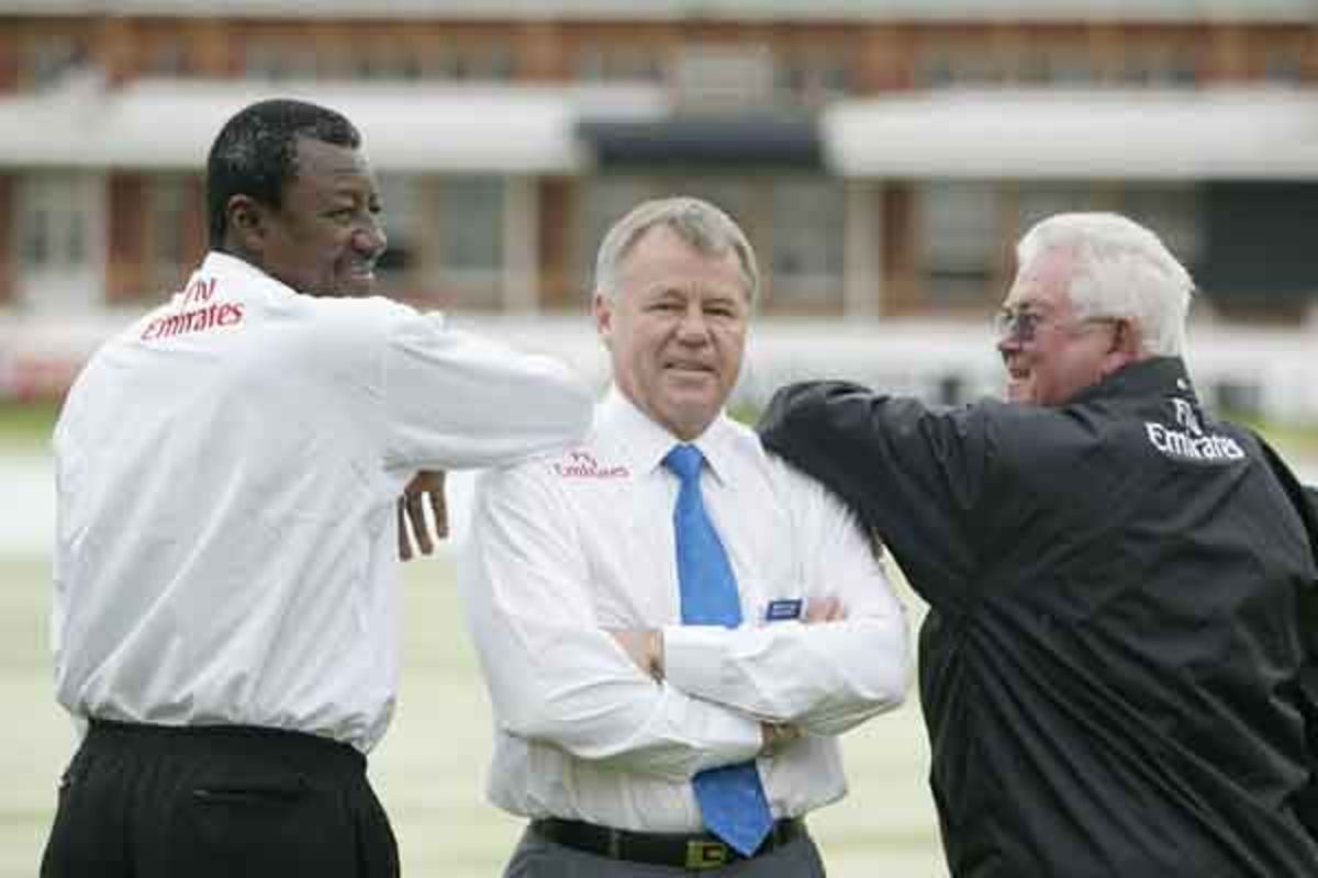 Umpire's Shepherd and Bucknor with Referee Procter in their Emirates ...