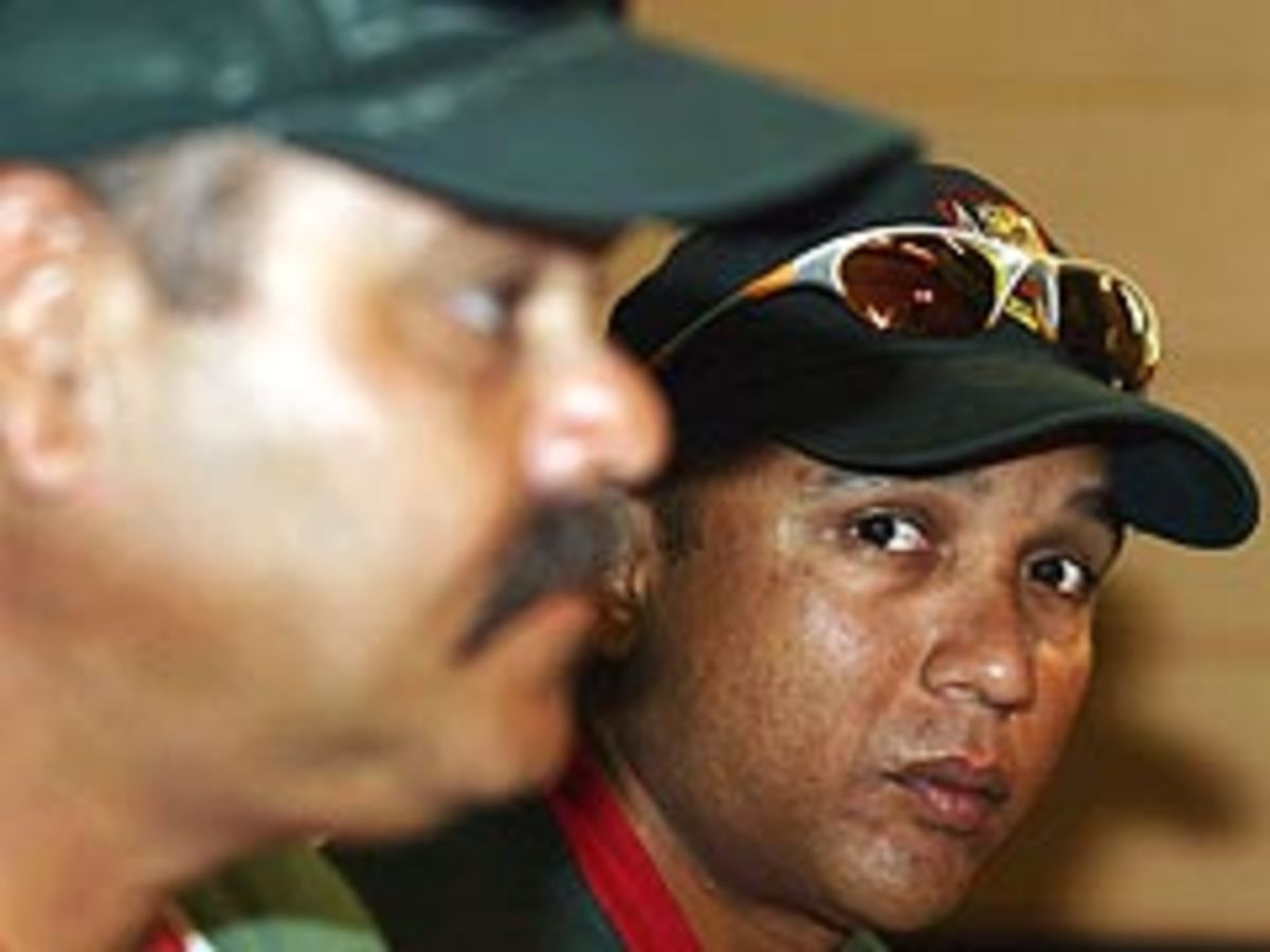 Preparing for battle: Bangladesh captain Khaled Mahmud looks pensive ...