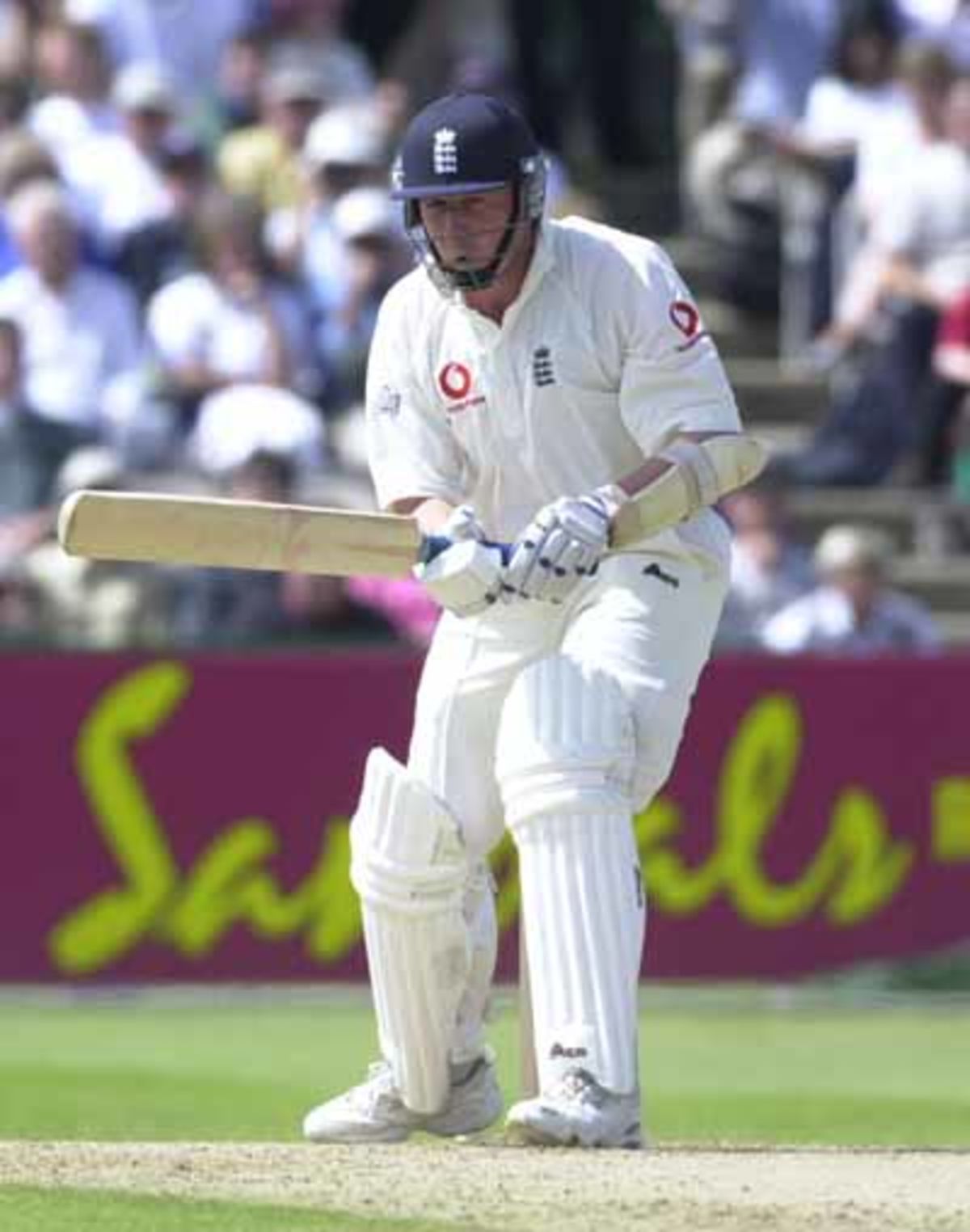 Reon King shouts for the wicket of Cork, but does not get it ...