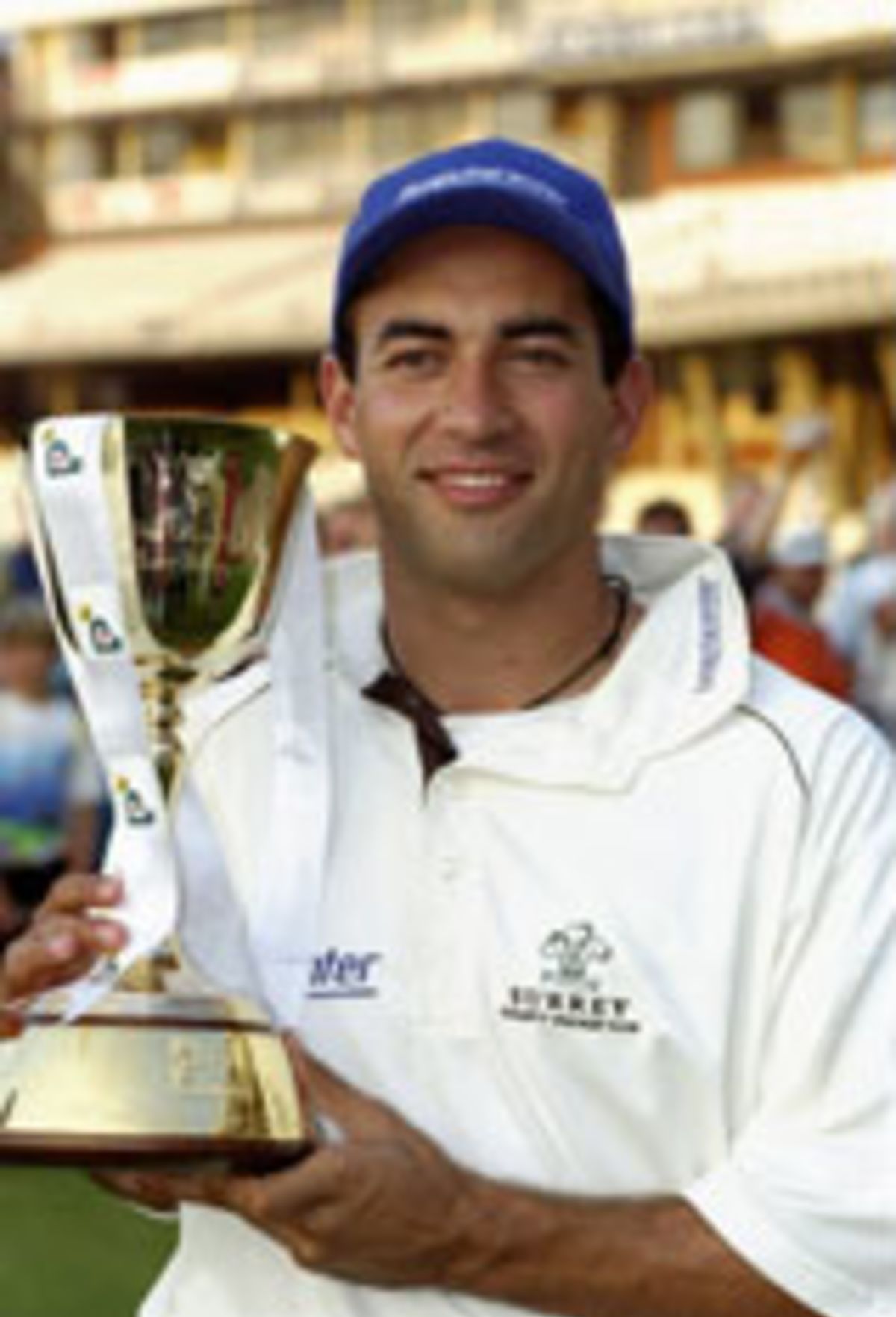 Adam Hollioake with the Championship Trophy | ESPNcricinfo.com