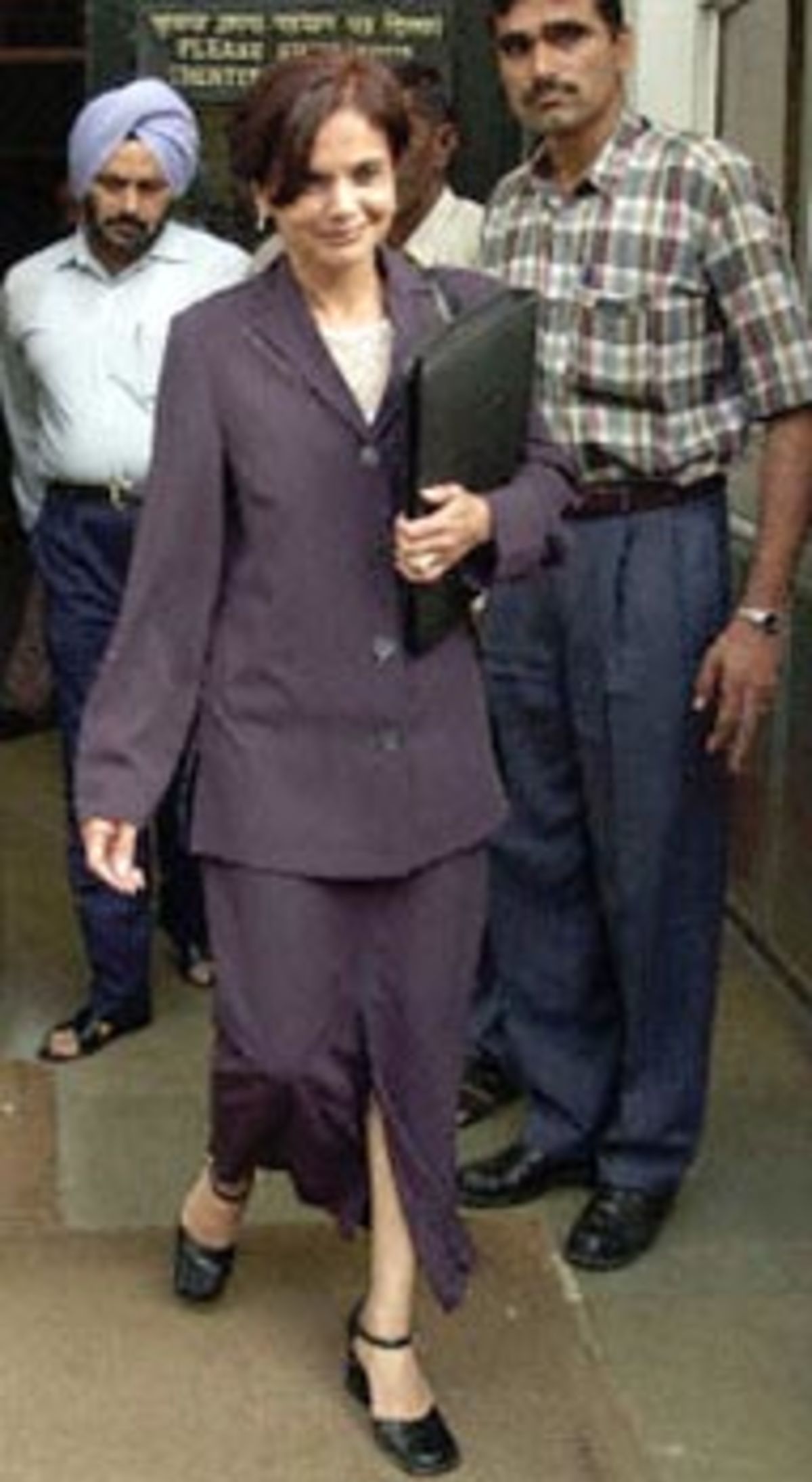 Shamila Batohi emerges after a meeting with CBI officials in New Delhi ...
