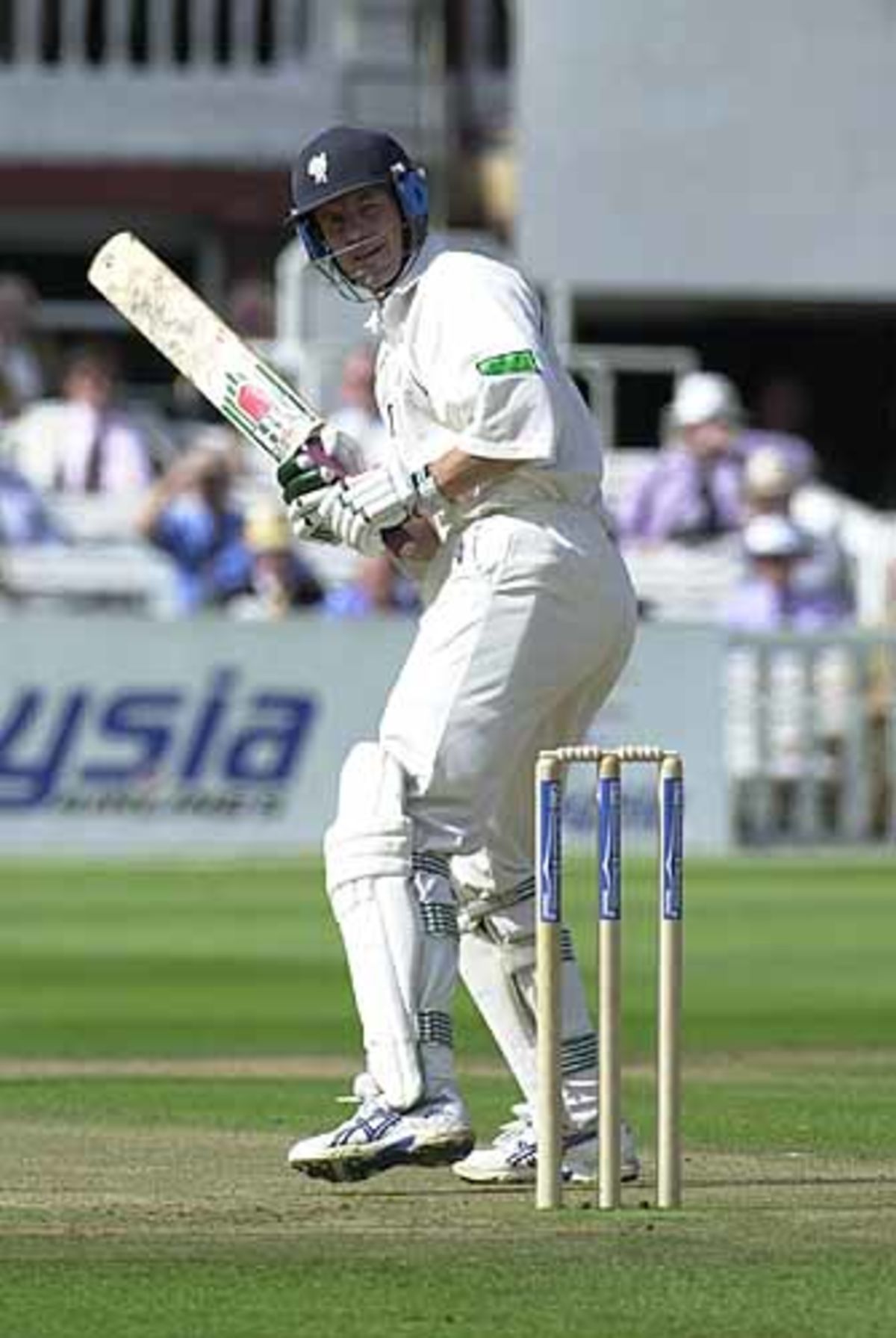 Peter Bowler turns a deFreitas delivery to the leg side for a single ...