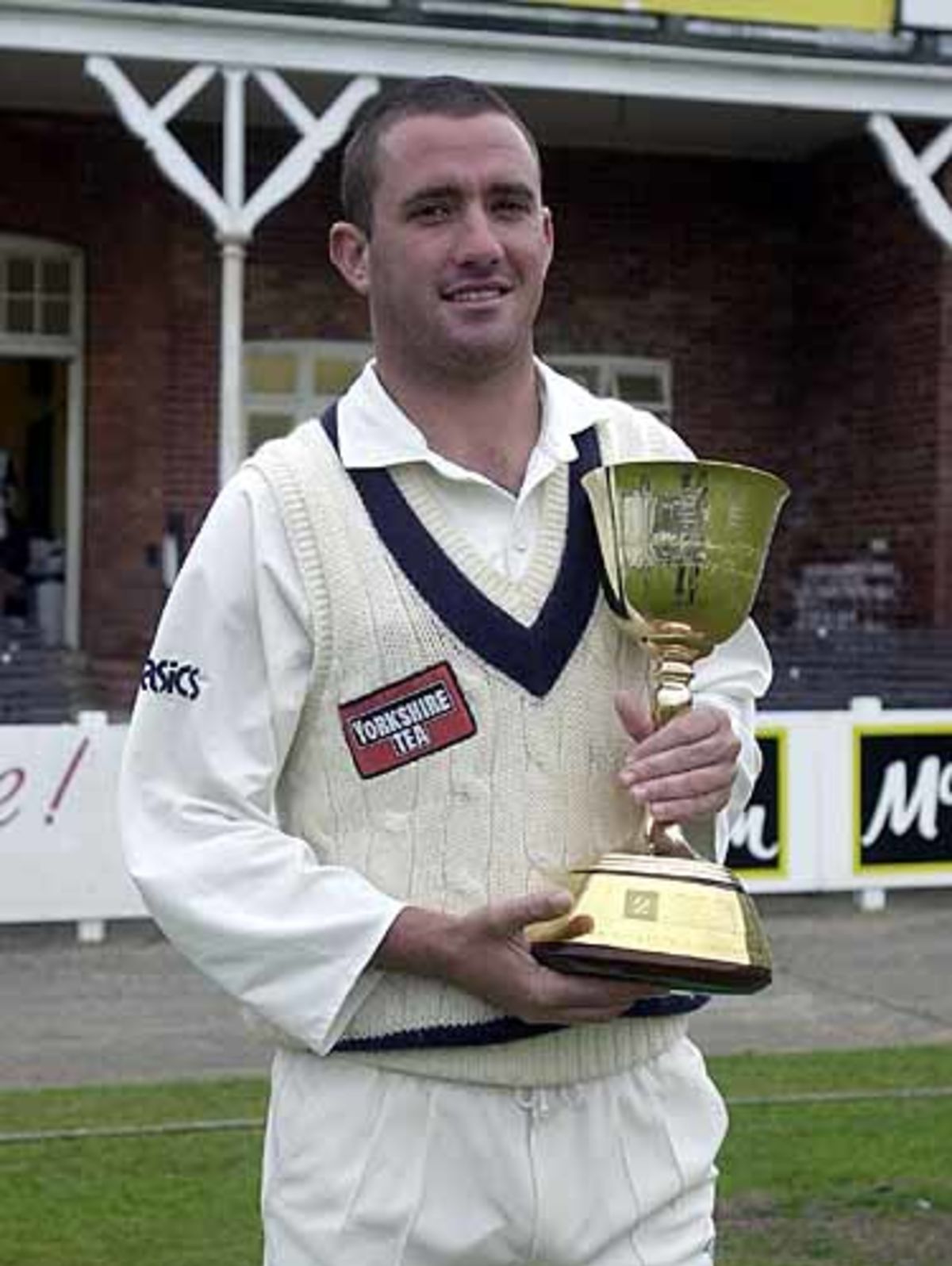Darren Gough celebrating the CricInfo Championship success ...