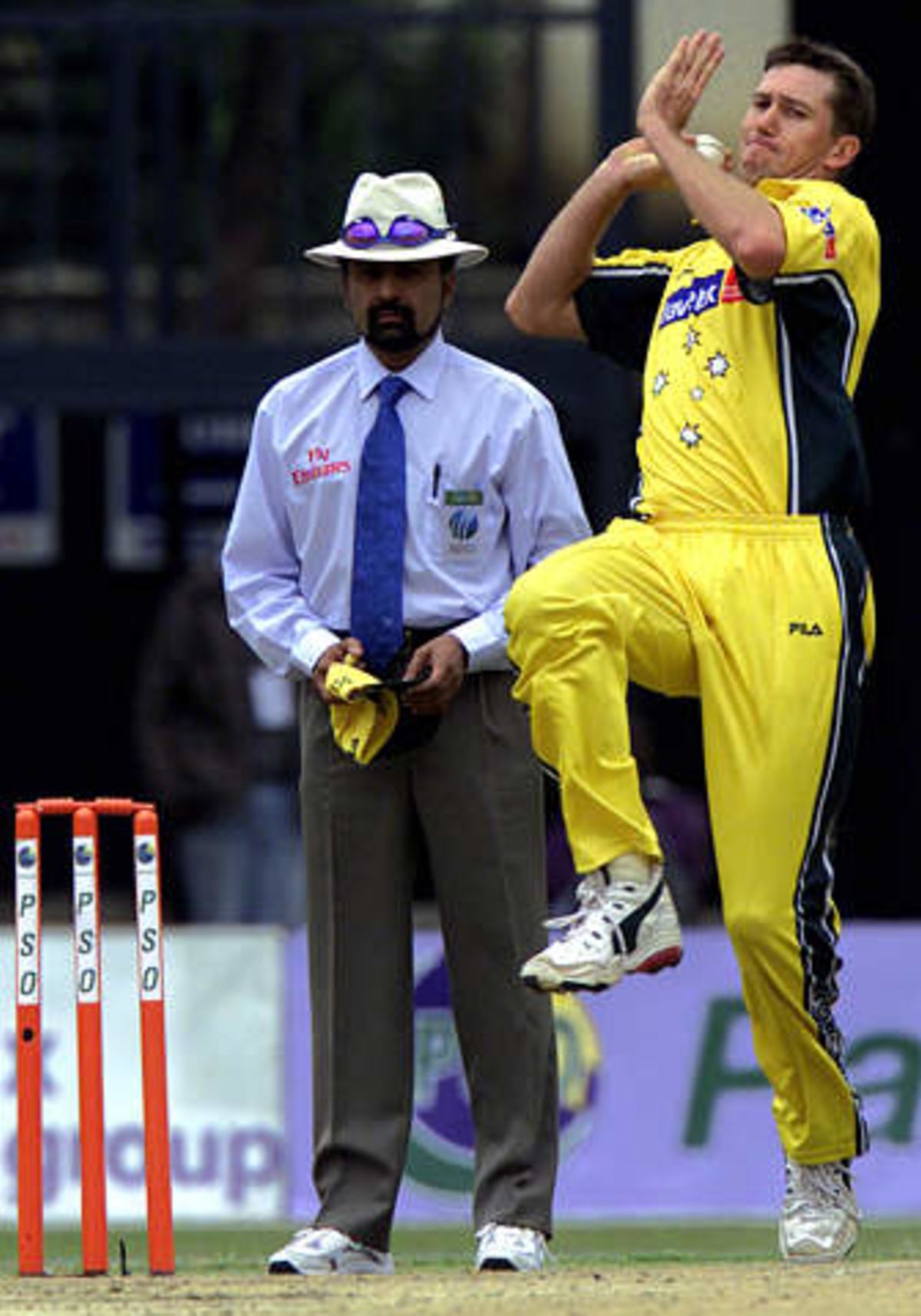 A disappointed Kennedy Otieno leaves the batting crease after being ...