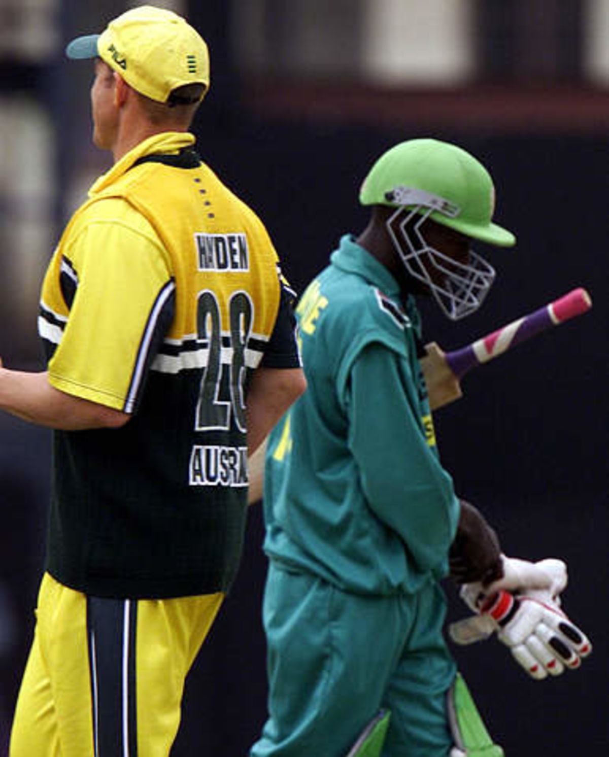 A Disappointed Kennedy Otieno Leaves The Batting Crease After Being Dismissed By Jason Gillespie 