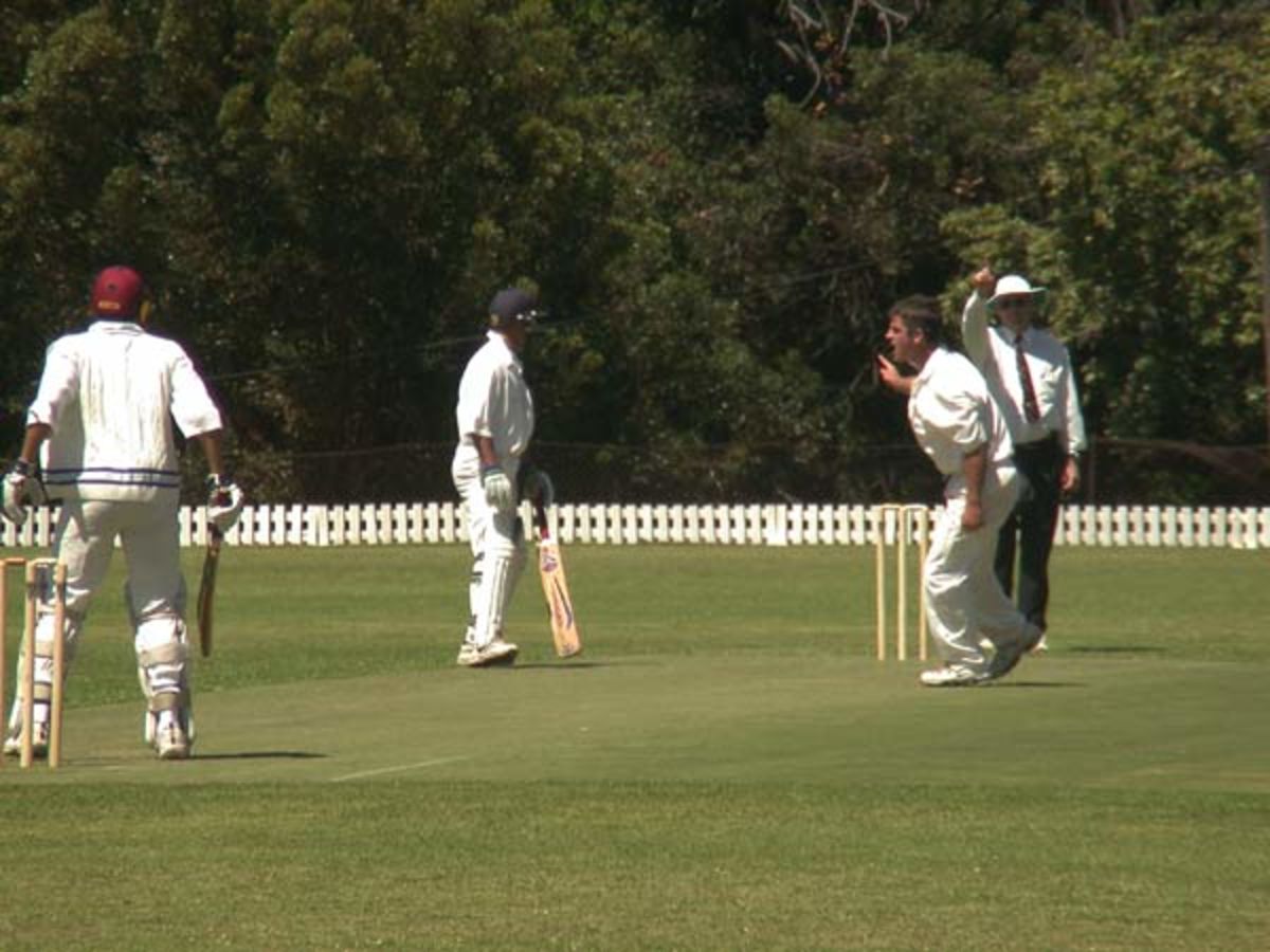 Umpire Richard Ackerman gives United's Qaasim Adams out LBW off the ...