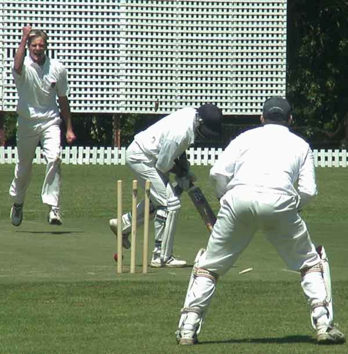 Umpire Richard Ackerman gives United's Qaasim Adams out LBW off the ...