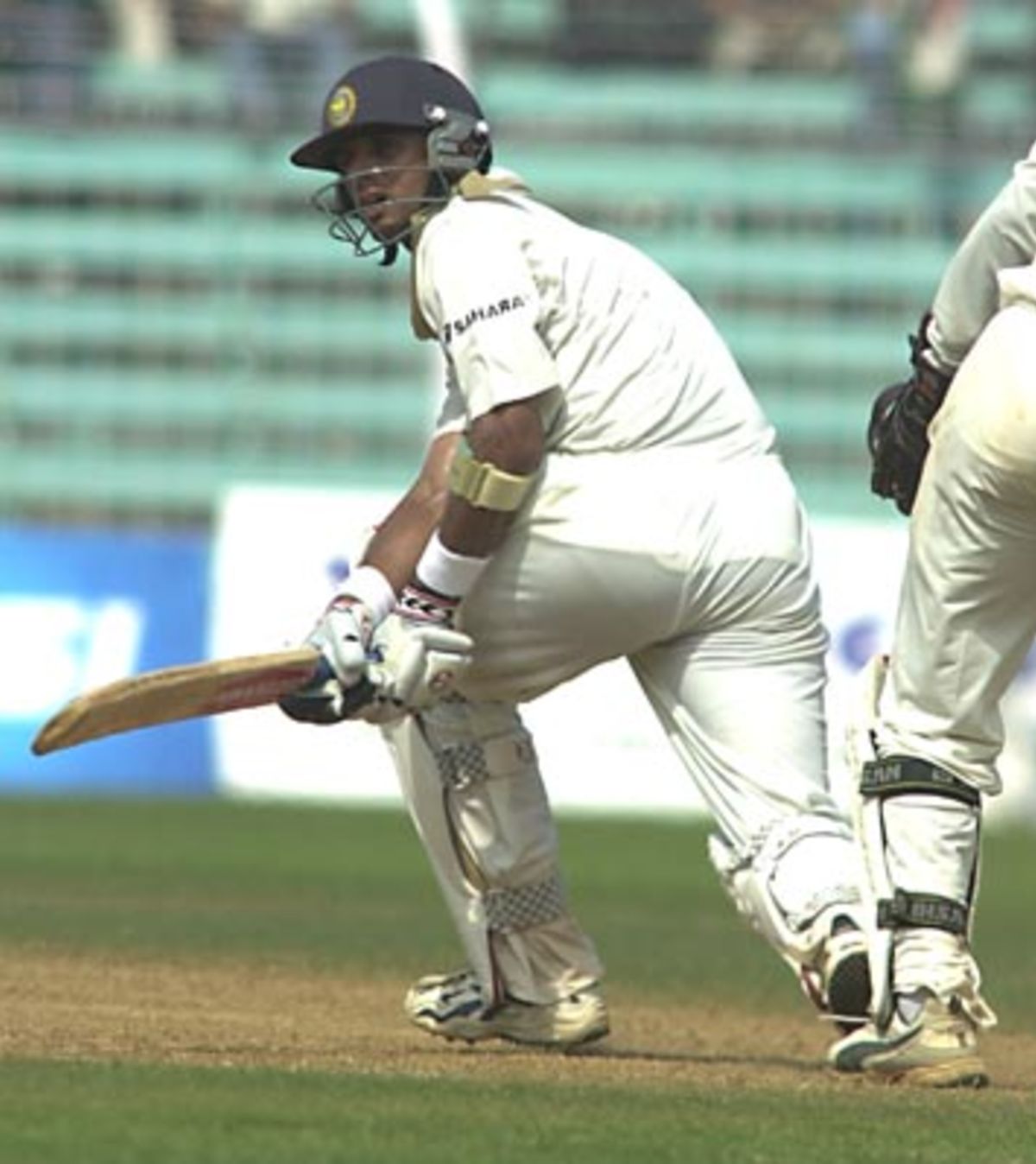 Dravid drives past a diving Cameron Cuffy | ESPNcricinfo.com