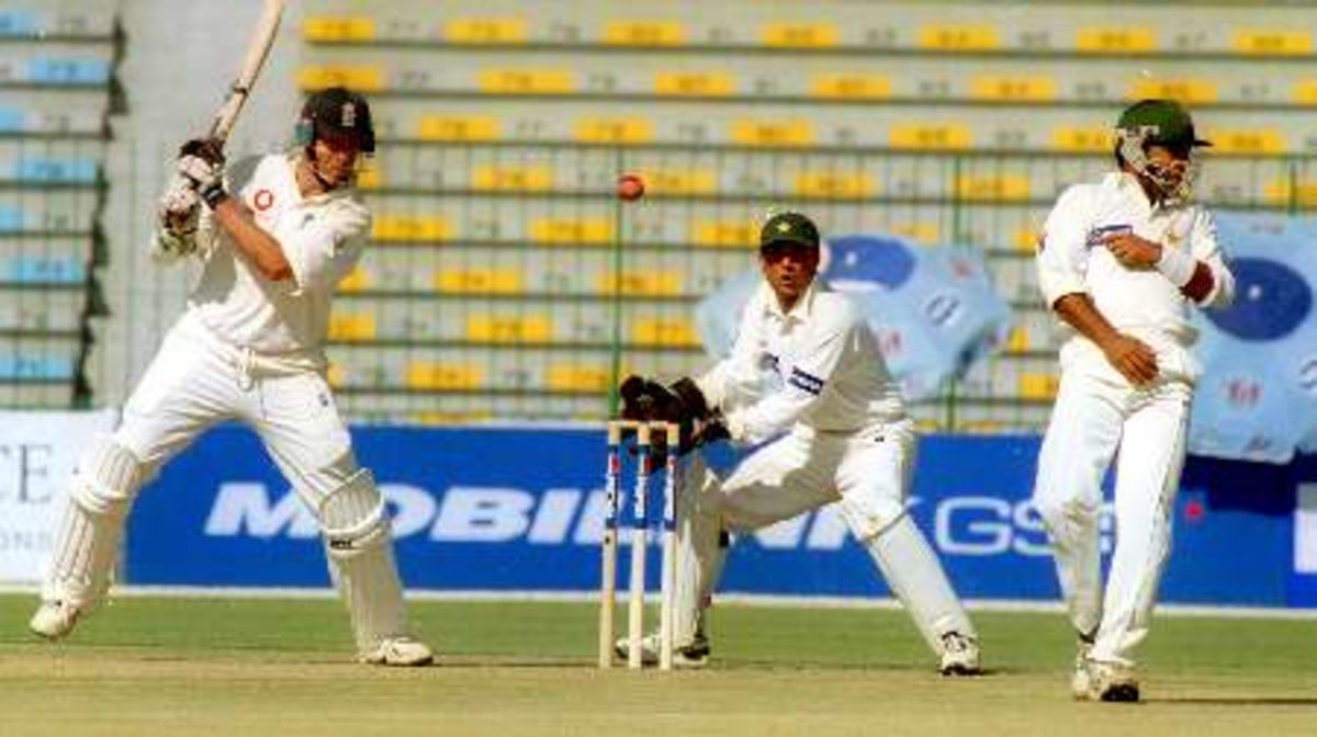 Atherton - after pulling the ball | ESPNcricinfo.com