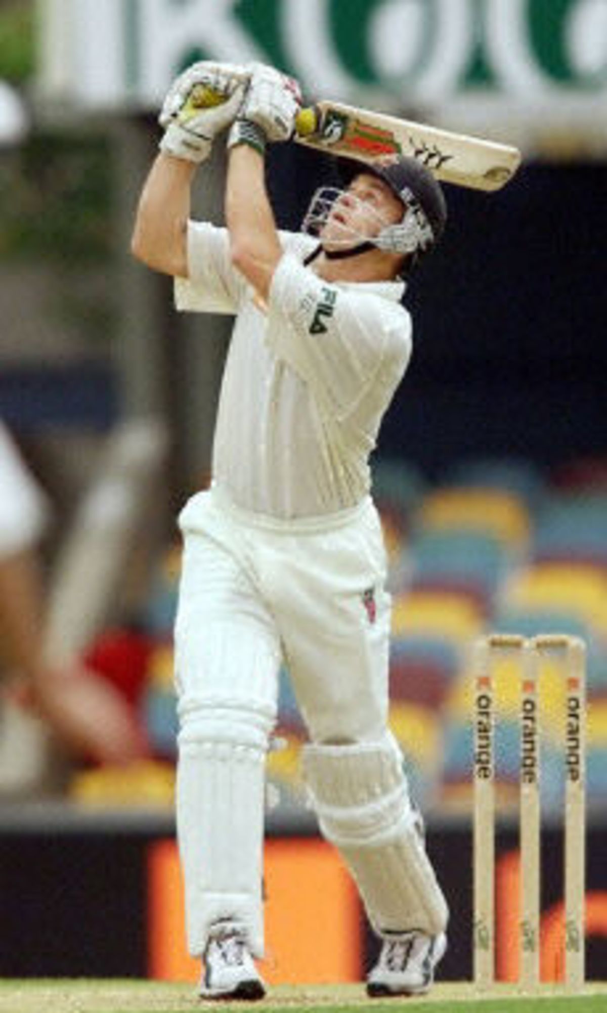 Adam Gilchrist with a pull shot to the ropes at The Gabba ...