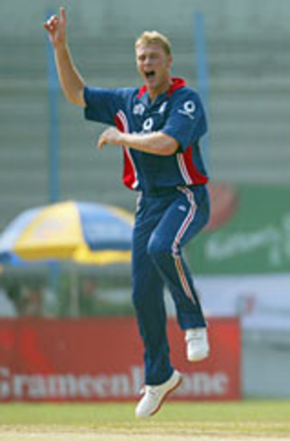 Andrew Flintoff catches Tapash Baisya, finishing with 4 for 14 ...