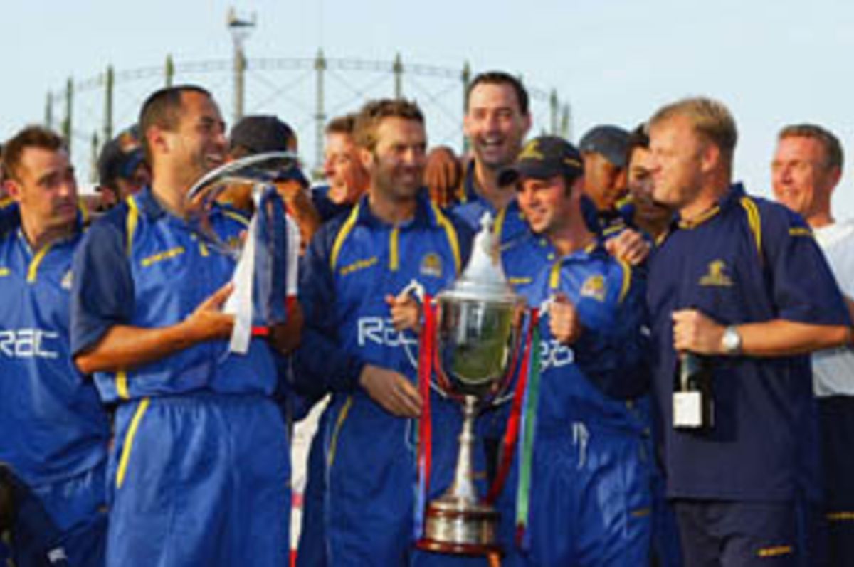 Surrey Lions with NCL trophy | ESPNcricinfo.com