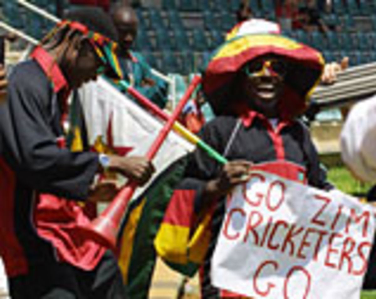 Zimbabwe supporters with a banner | ESPNcricinfo.com