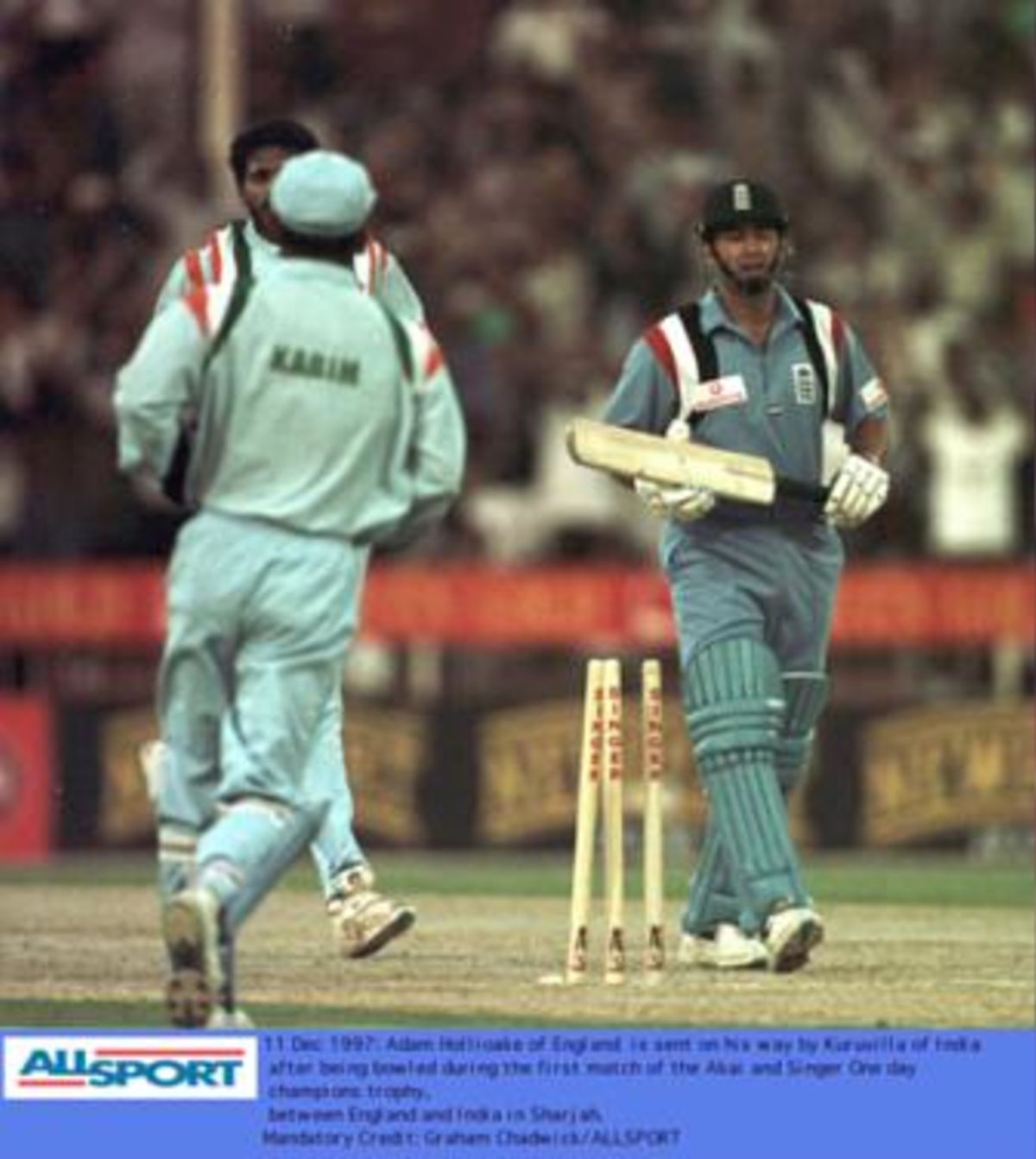 England v India, 11 Dec 1997: Stewart celebrates his century ...