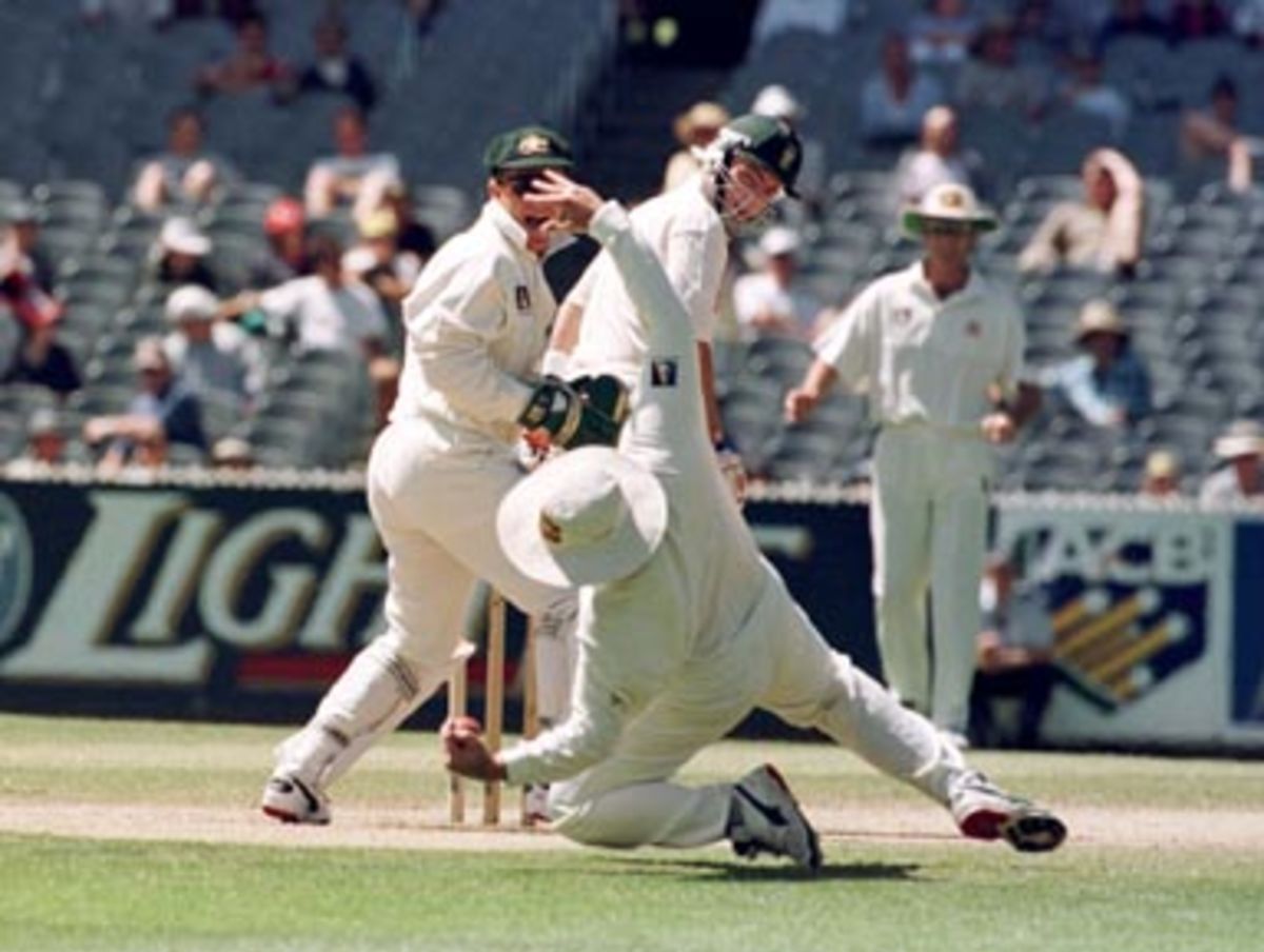Adam Bacher is caught by Mark Taylor | ESPNcricinfo.com